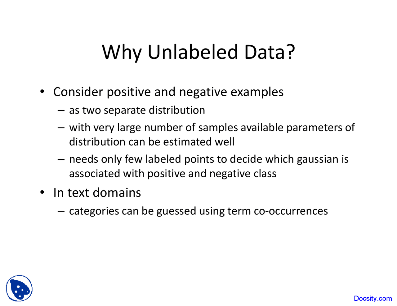 Unlabeled Data E Commerce Lecture Slides Docsity