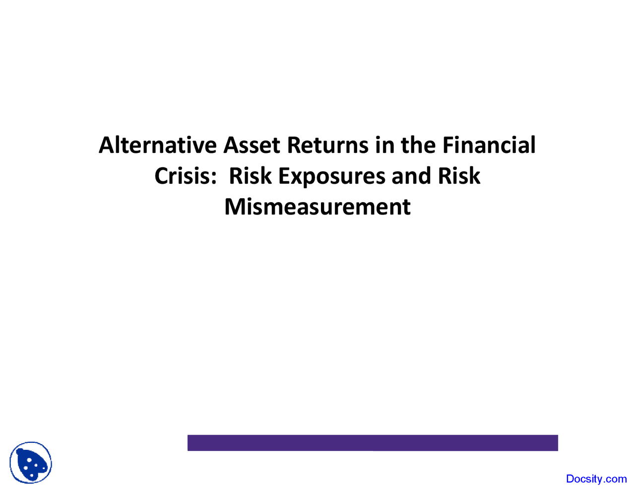 Risk Exposures Banking Lecture Slides Docsity
