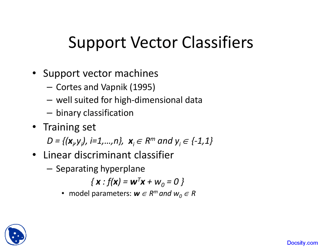 Support Vector E Commerce Lecture Slides Docsity