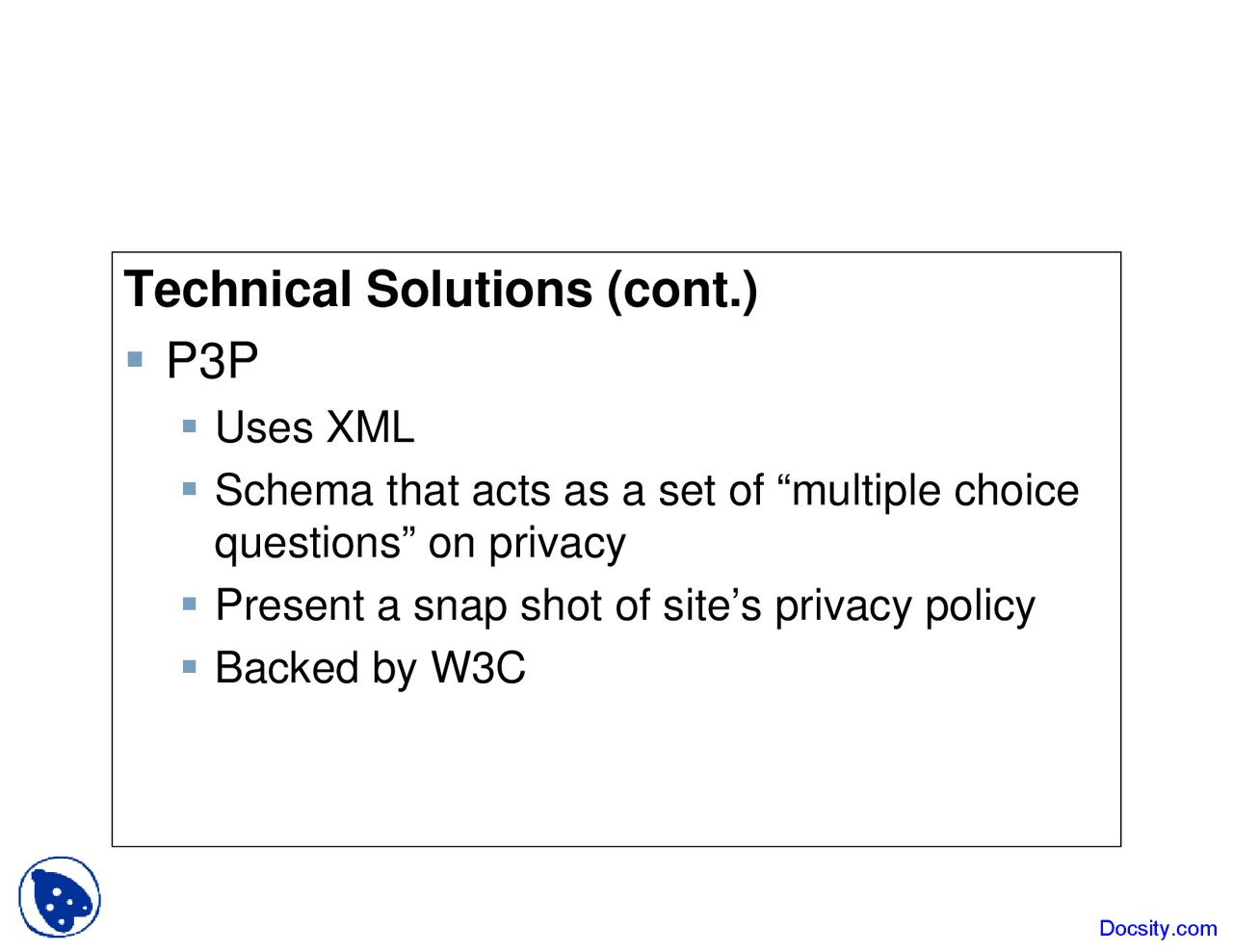 Technical Solutions E Commerce Lecture Slides Docsity