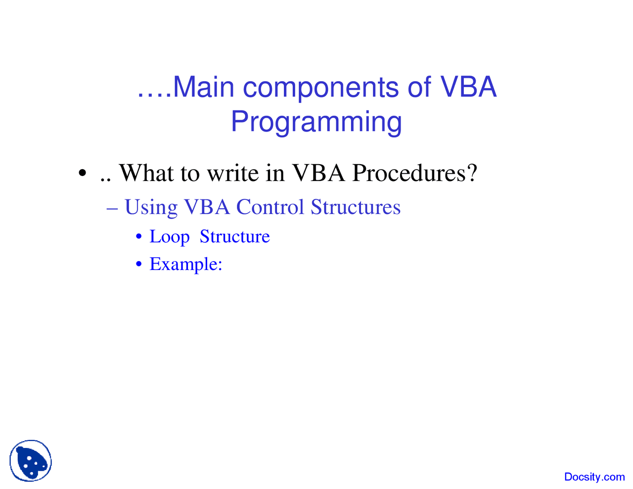 Programming - E-Commerce - Lecture Slides - Docsity