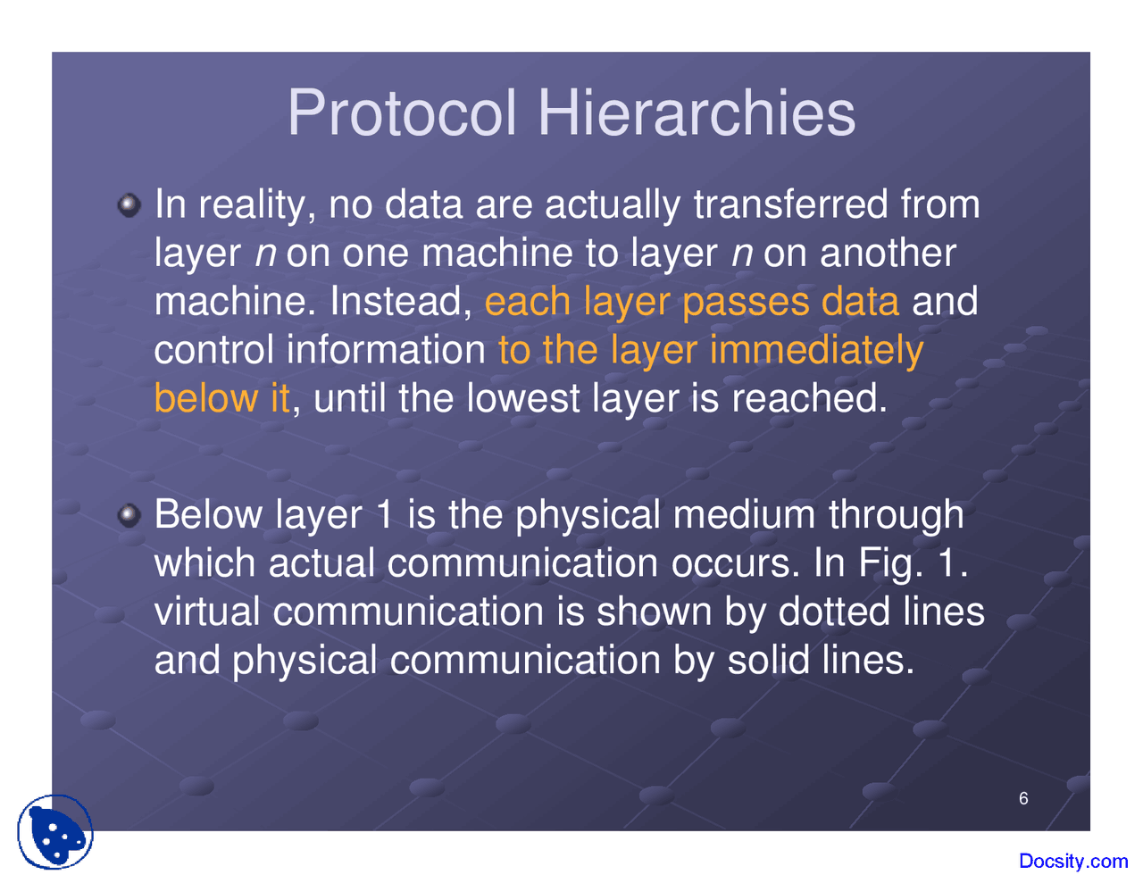 Protocol Hierarchies E Commerce Lecture Slides Docsity