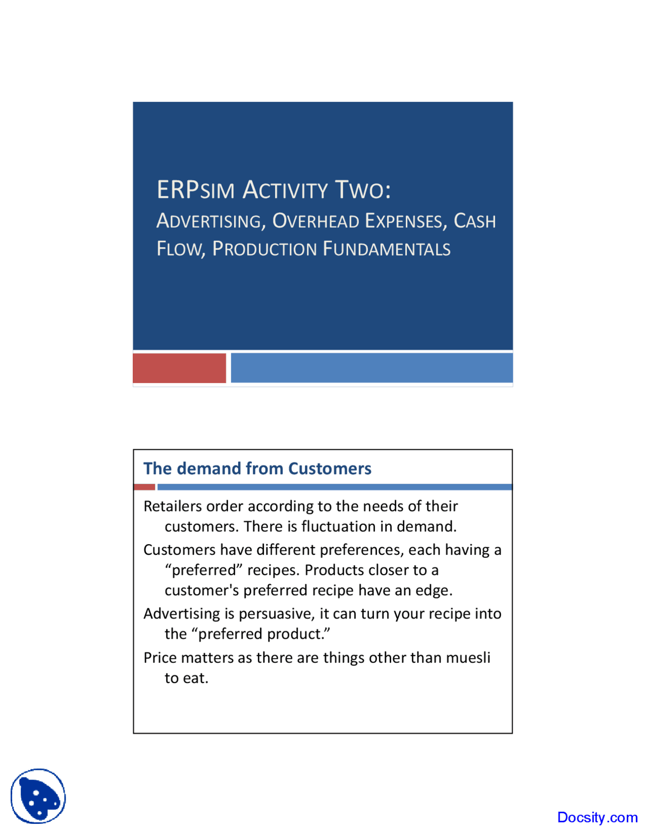 Managing Cash Flow - E-Commerce - Lecture Slides - Docsity