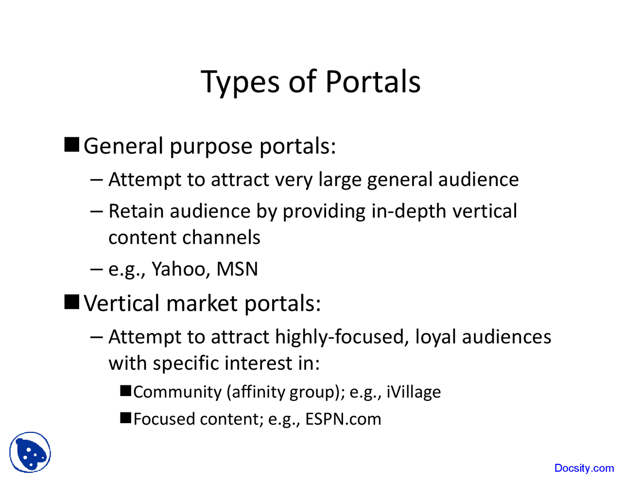 Types of Portals: General Purpose vs Vertical Market Portals and Their ...