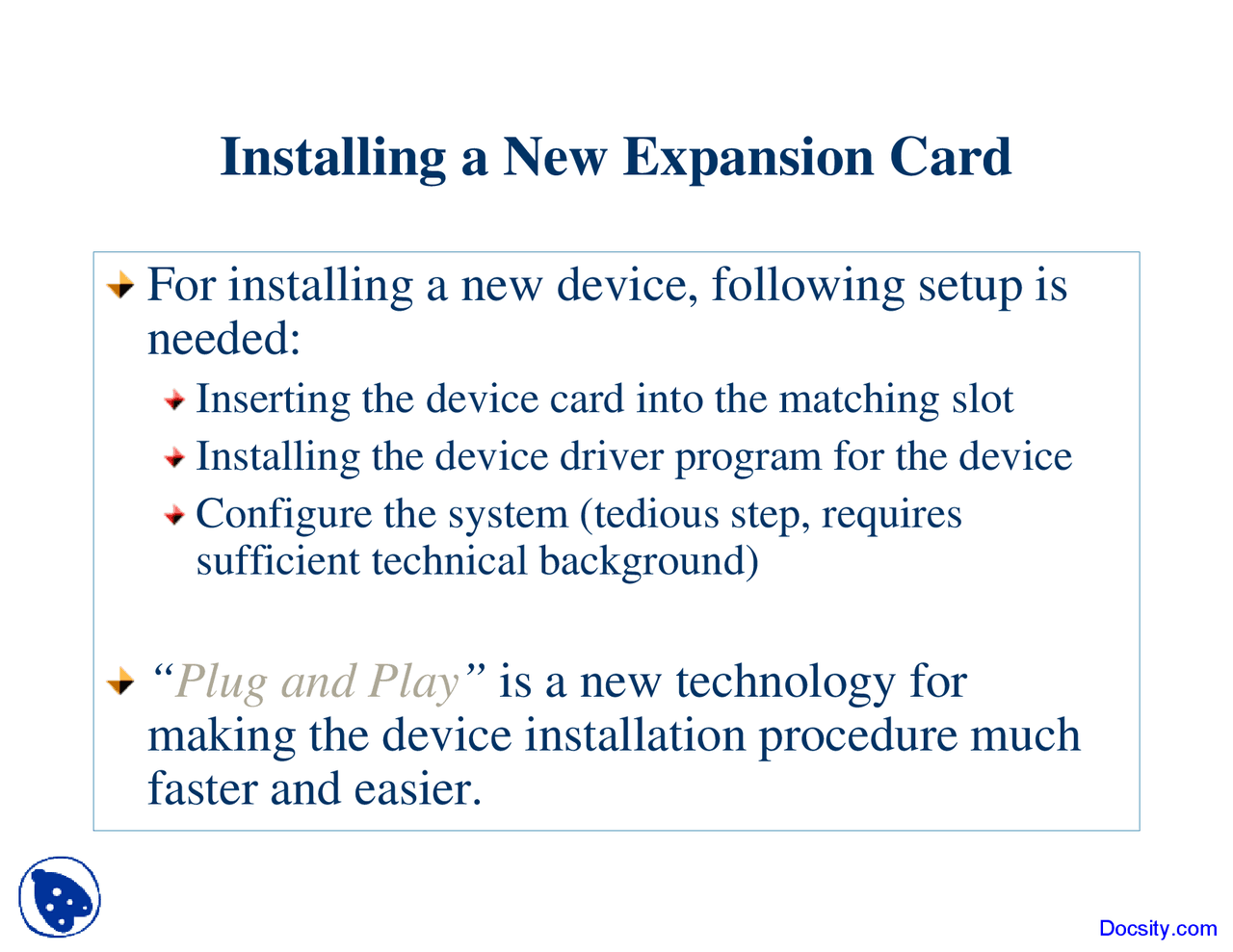 New Expansion Card - E-Commerce - Lecture Slides | Slides Fundamentals of E-Commerce | Docsity