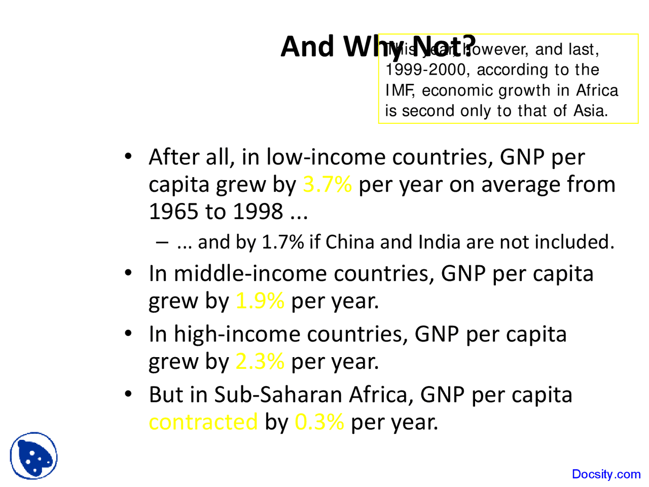 Turning Africa Around Banking Lecture Slides Docsity