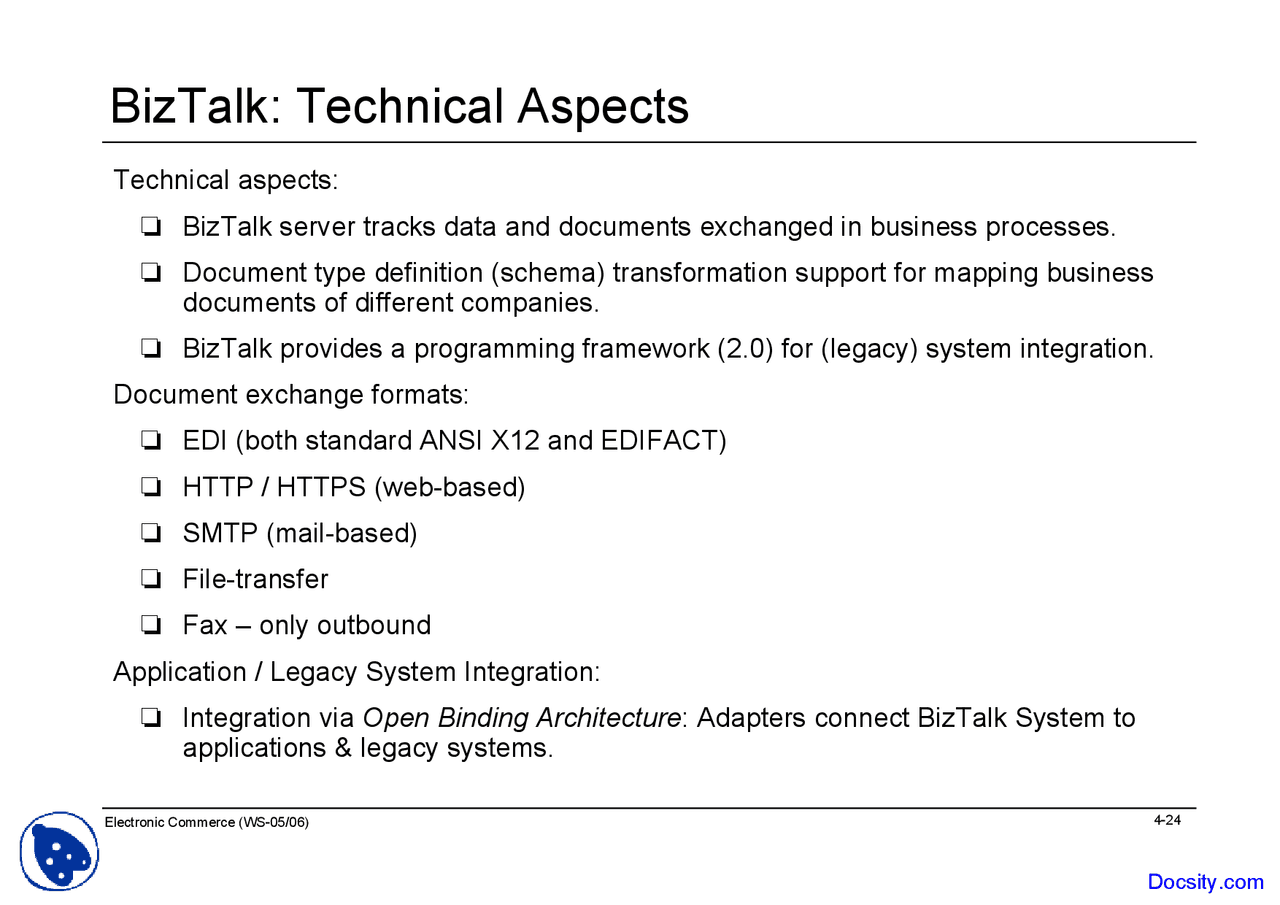 Technical Aspects E Commerce Lecture Slides Docsity
