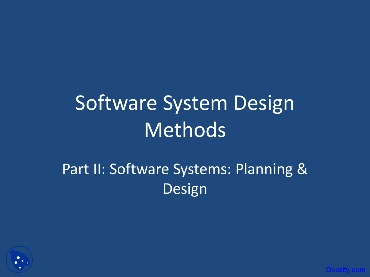 Software System Design Methods Banking Lecture Slides Docsity
