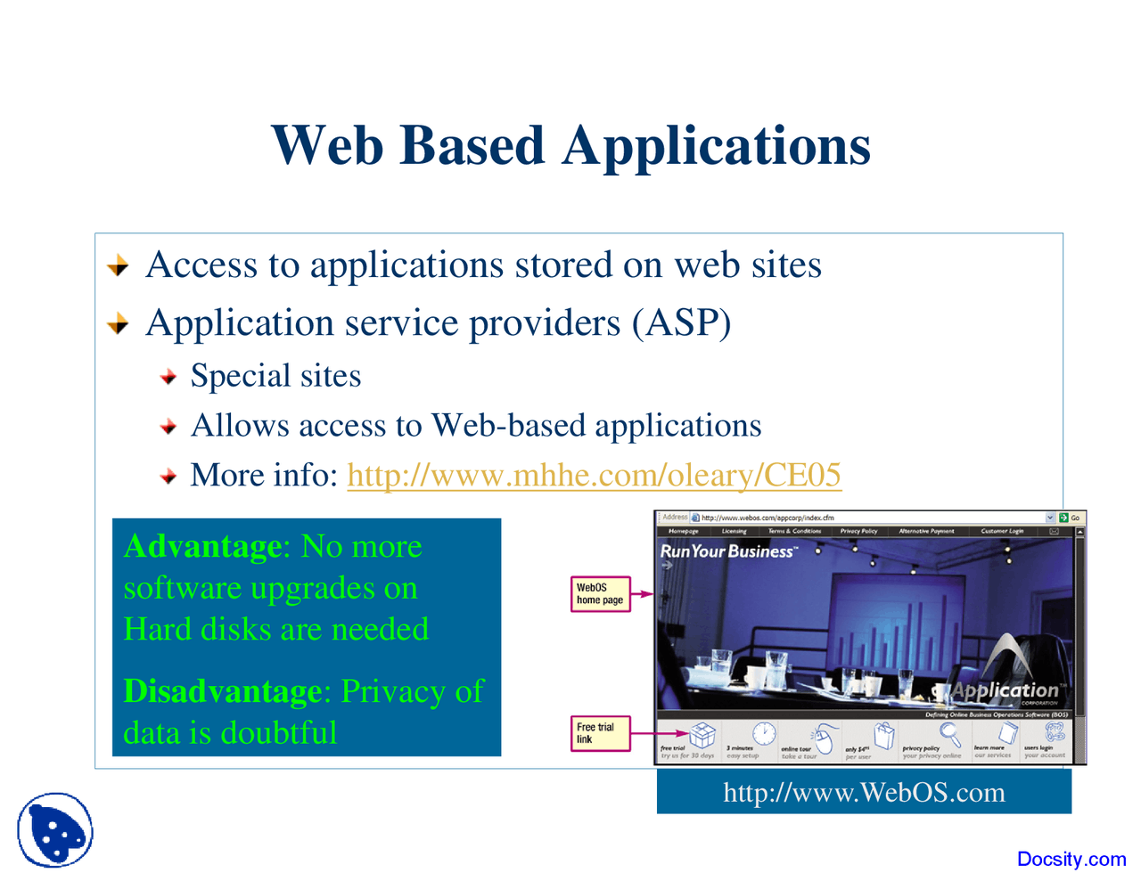 Web Based Applications E Commerce Lecture Slides Docsity