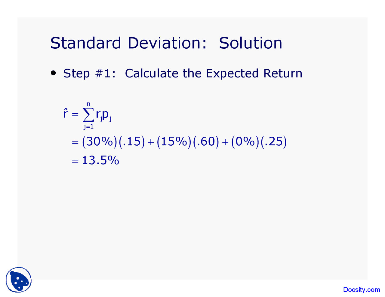 Standard Deviation E Commerce Lecture Slides Docsity