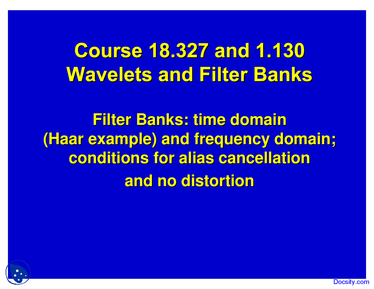 Frequency Domain Banking Lecture Slides Docsity