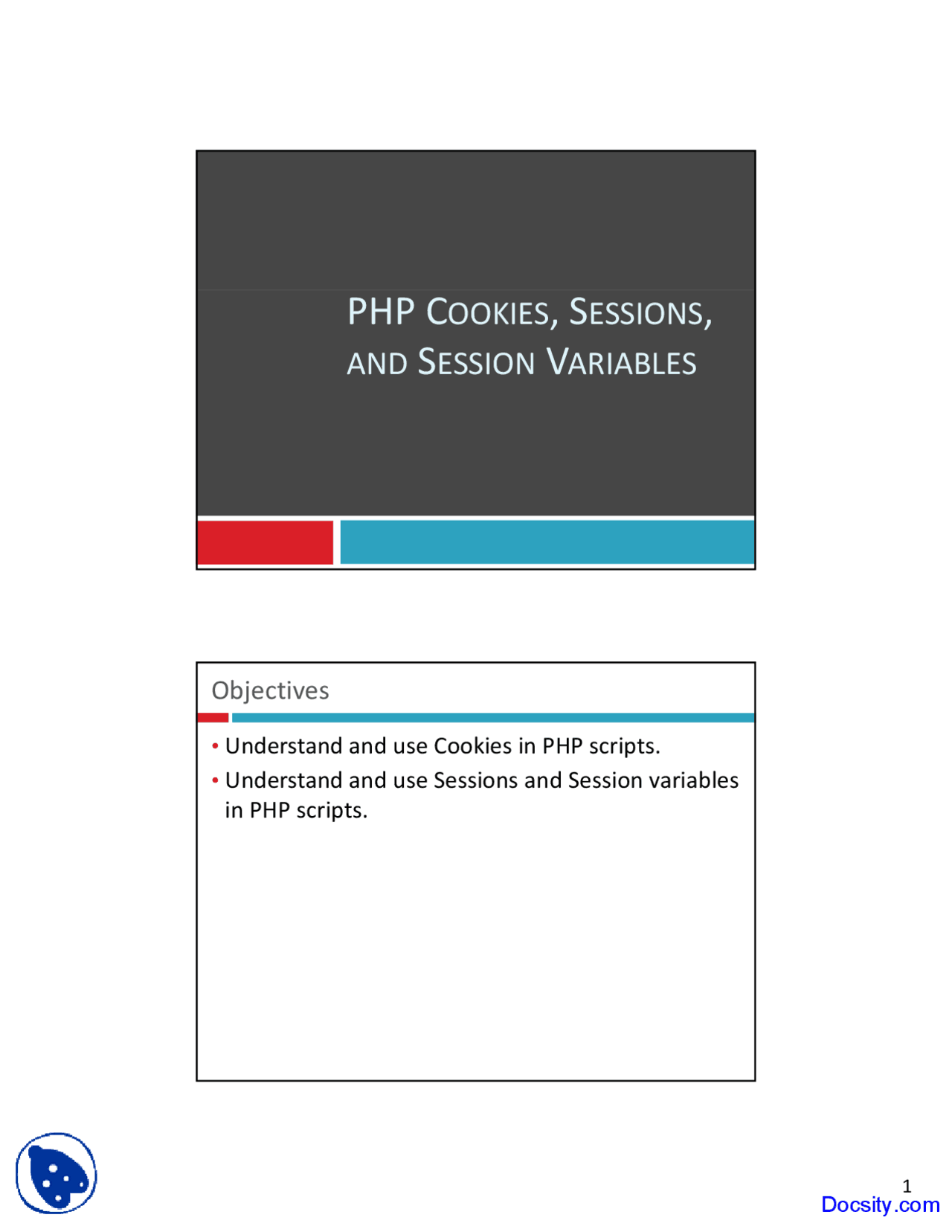 Session Handling E Commerce Lecture Slides Docsity