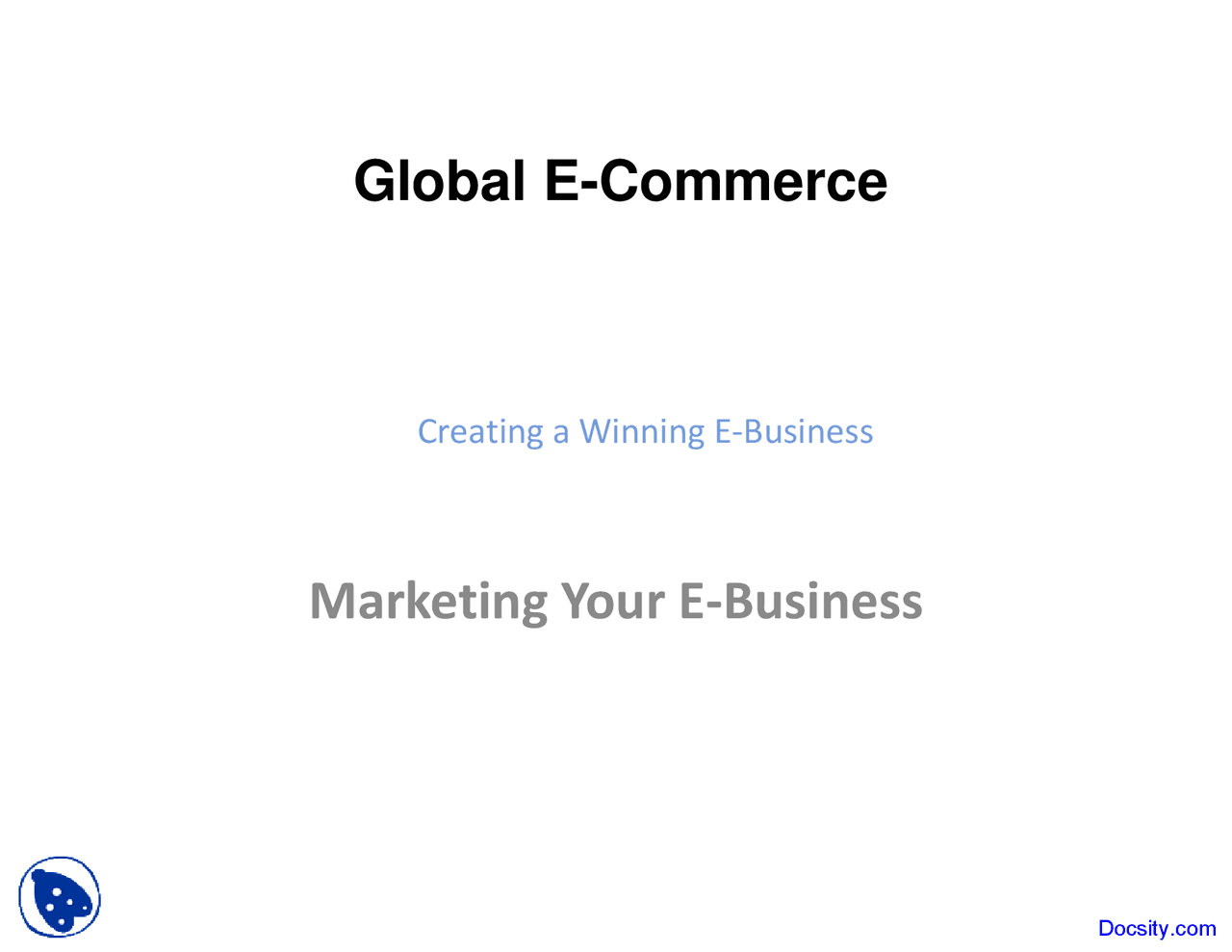 Marketing Mix E Commerce Lecture Slides Docsity