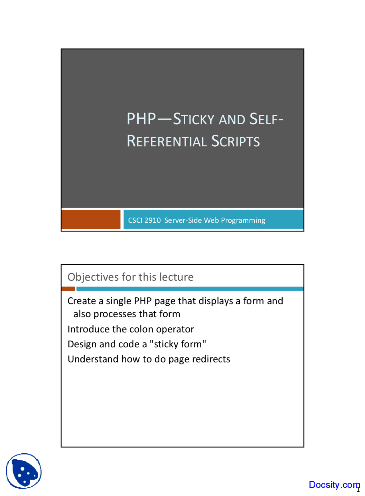 The Colon Operator - E-Commerce - Lecture Slides - Docsity