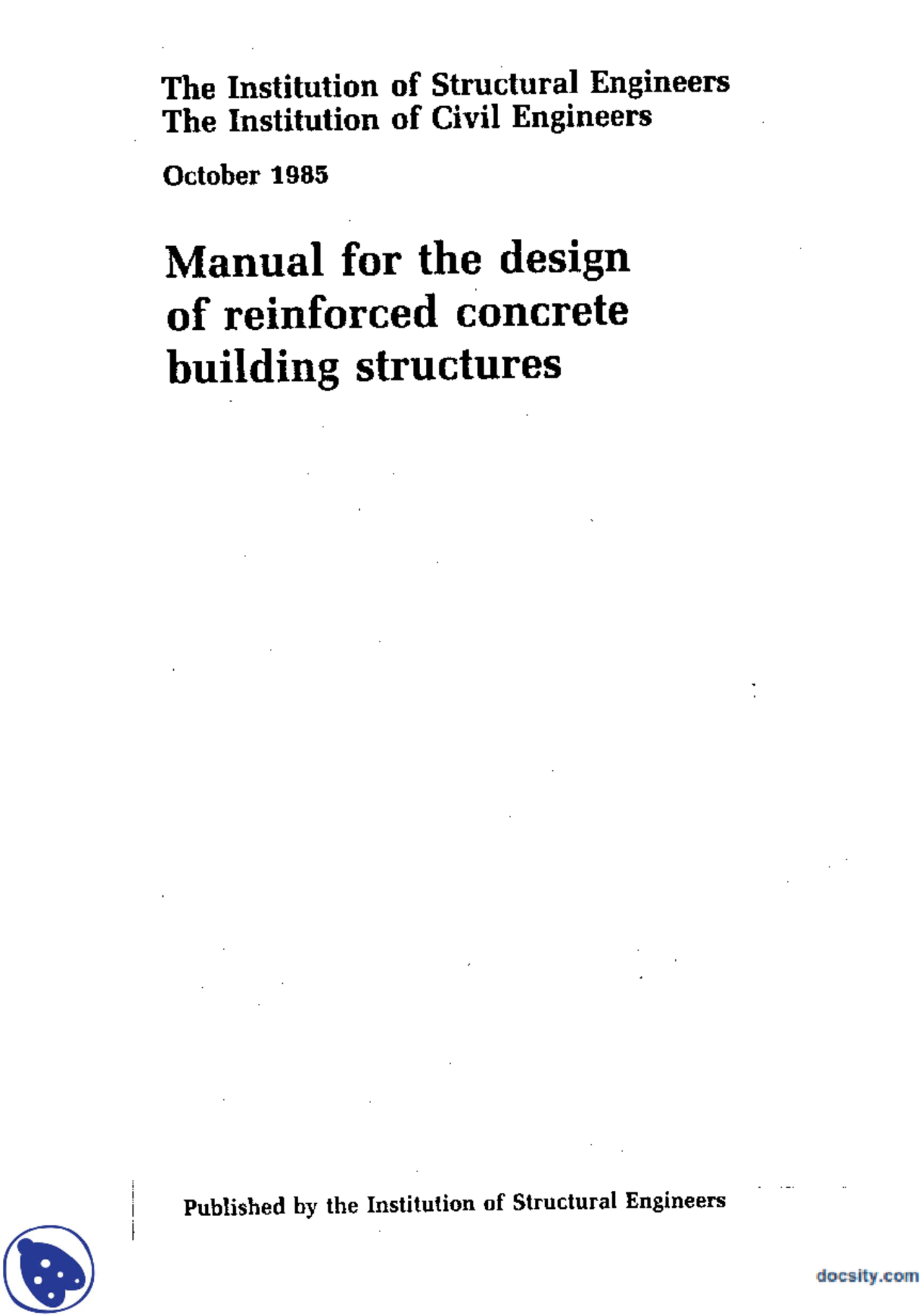 Manual For The Design Of Reinforced Concrete Building Structure Skripta
