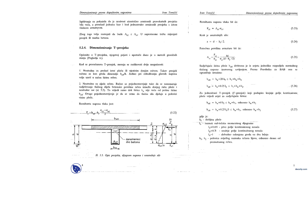 Betonske konstrukcije-Skripta-Konstrukcije-Gradjevina 4 | Rezime' predlog Konstrukcije - Docsity