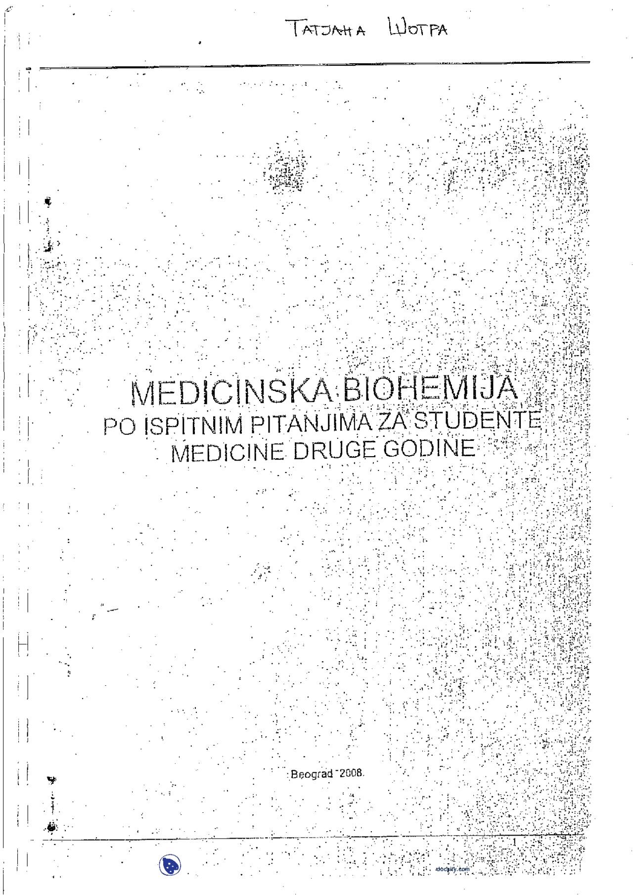 Medicinska biohemija sa ispitnim pitanjima-Skripta-Medicinska biohemija ...