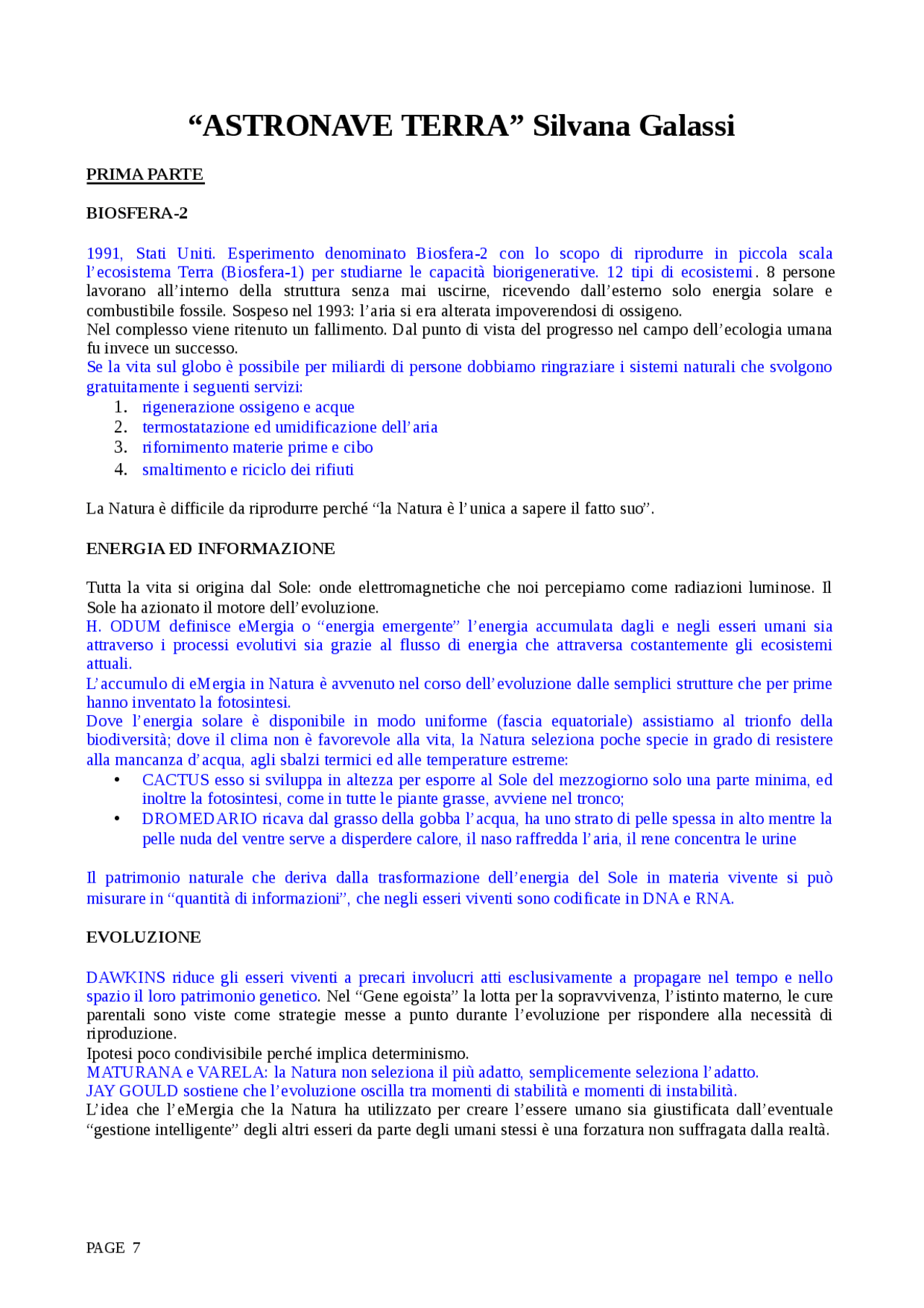 Silvana Galassi Astronave Terra Docsity
