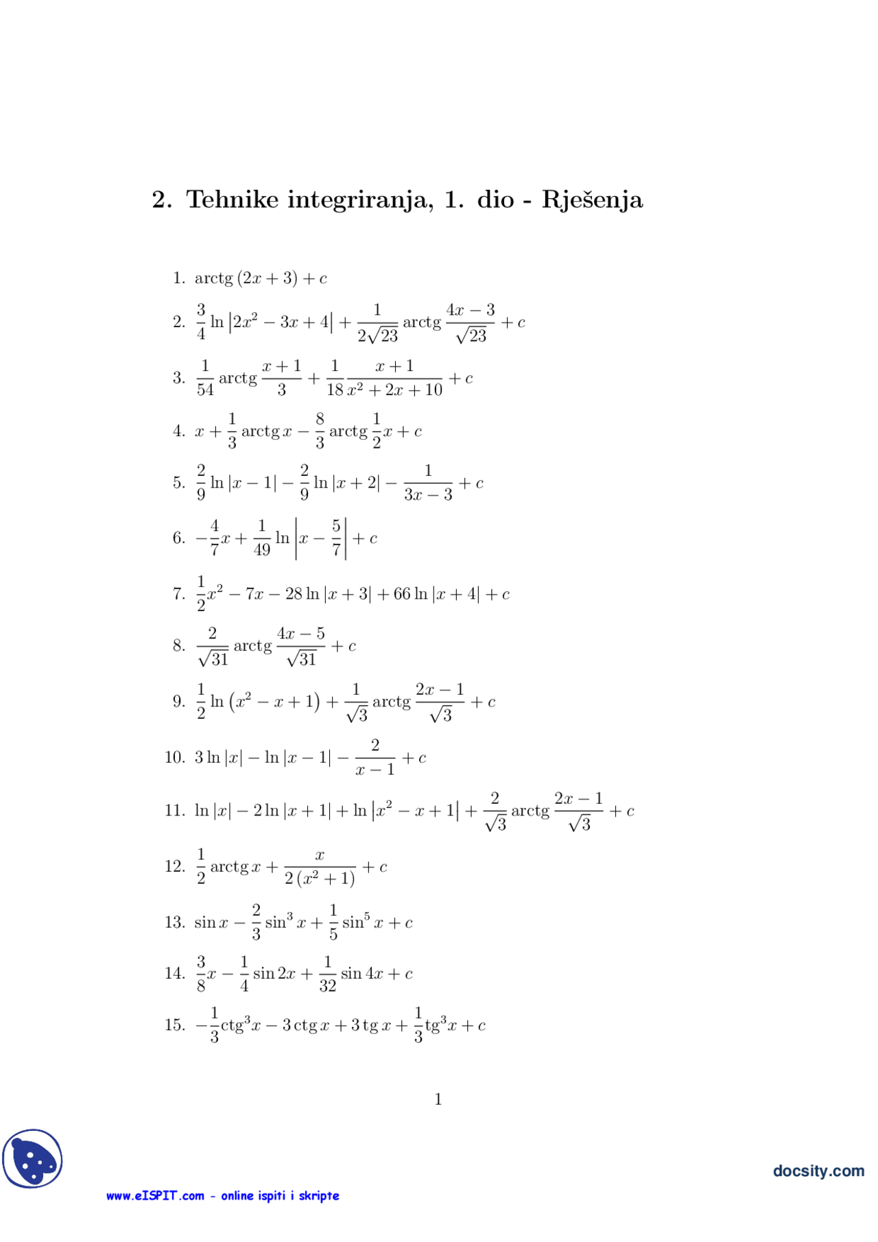 Zadaci-Vezbe-Tehnike integriranja 1-Elektrotehnika (2) | Vežbe' predlog ...