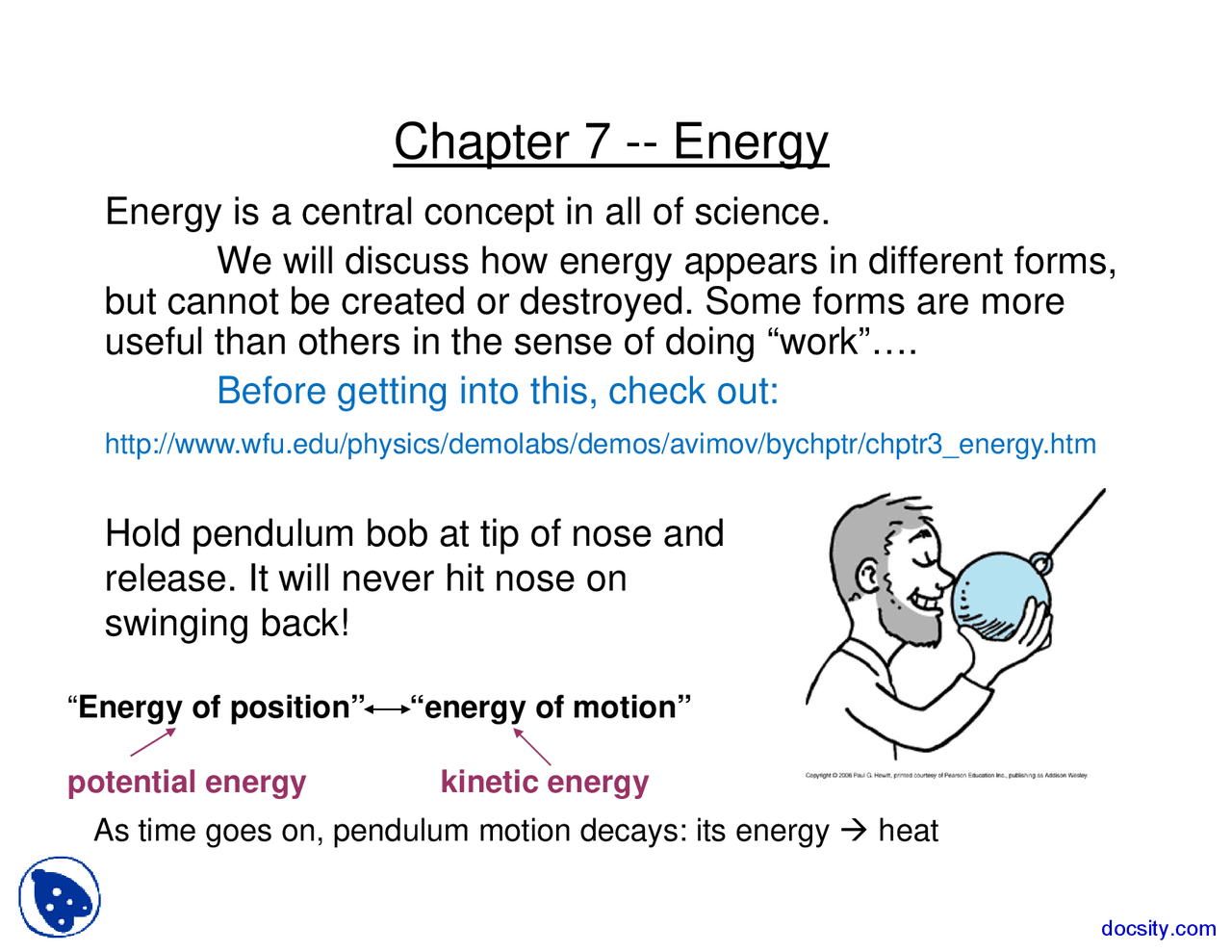 Energy Lecture Slides Basic Concepts Of Physics Docsity