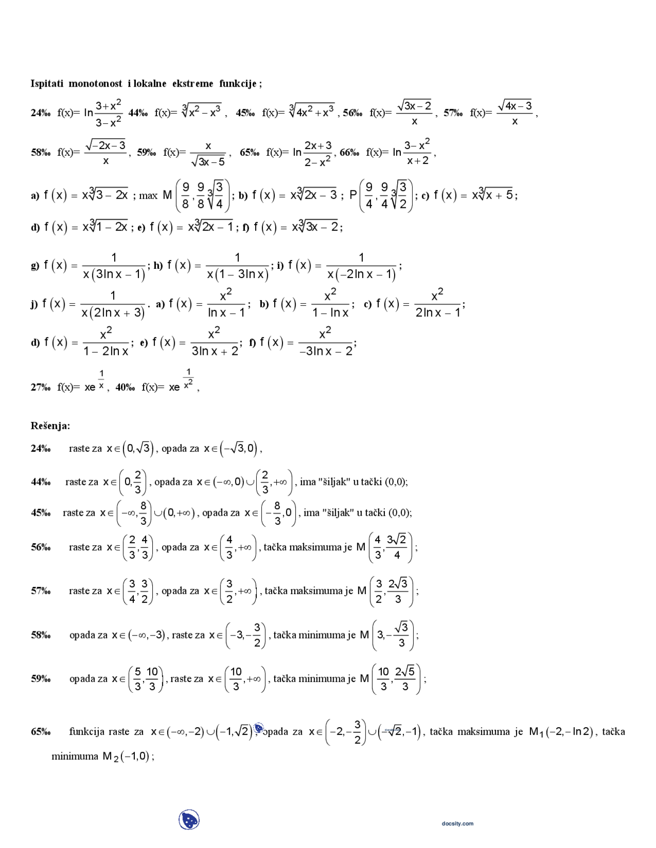 Selekcija zadataka za kolokvijum matematika-Beleska-Ekonomija | Beleške' predlog Matematika ...