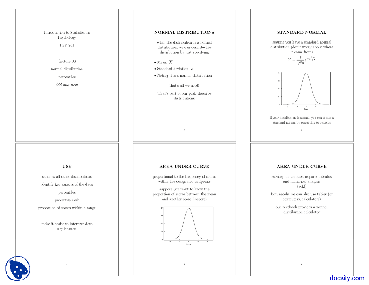Percentile - Introduction to Statistics in Psychology - Lecture Slides ...