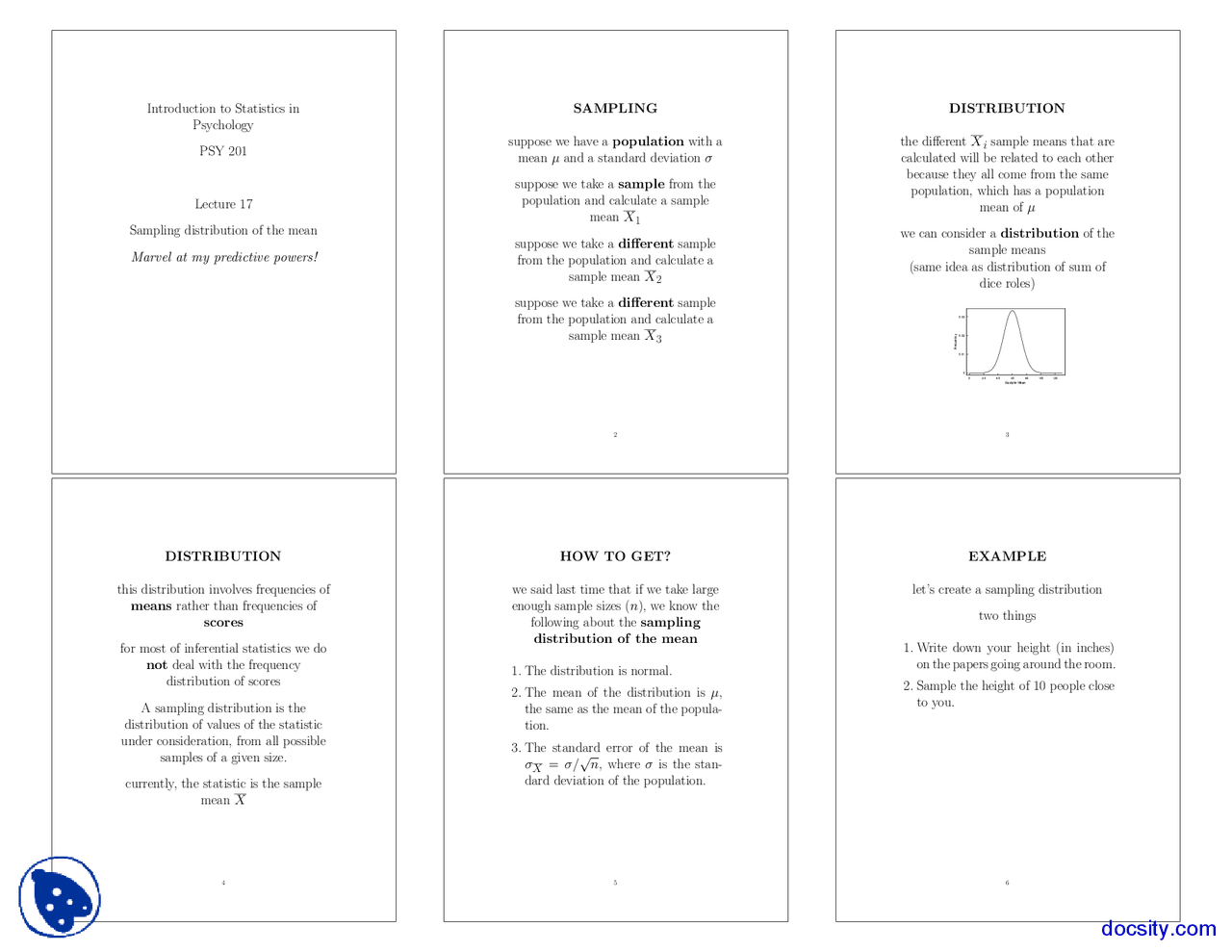 Sampling Introduction To Statistics In Psychology Lecture Slides 2844