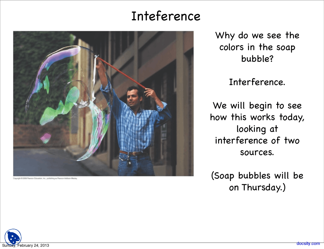 Inteference Optics And Modern Physics Lecture Slides Docsity