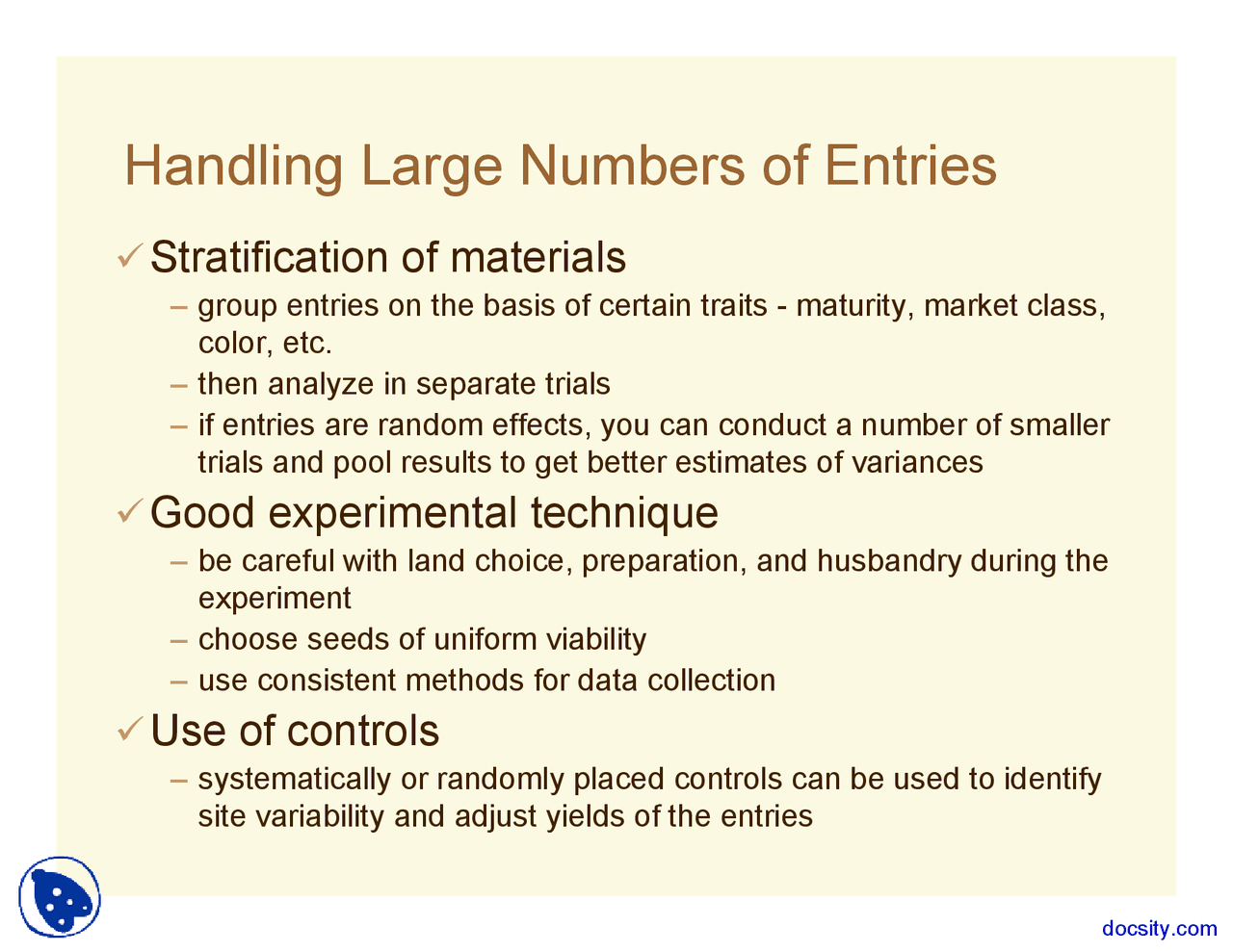 Lattice Experimental Design In Agriculture Lecture Slides Slides
