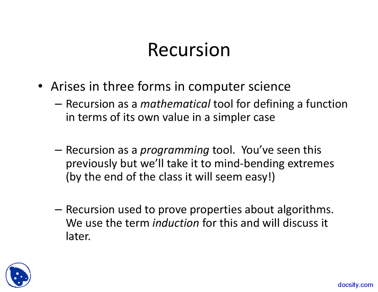 Recursion Object Oriented Programming And Data Structures Lecture 2870