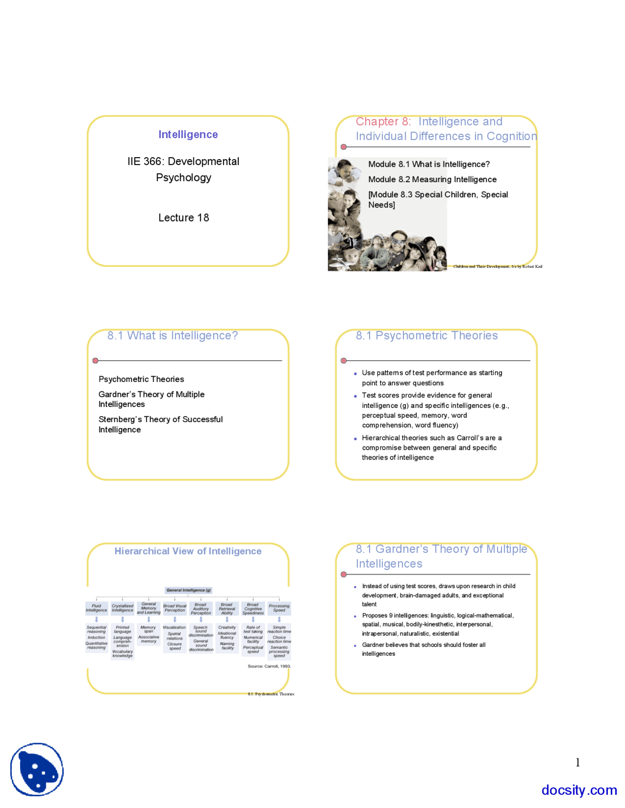 Intelligence And Individual Differences In Cognition Developmental