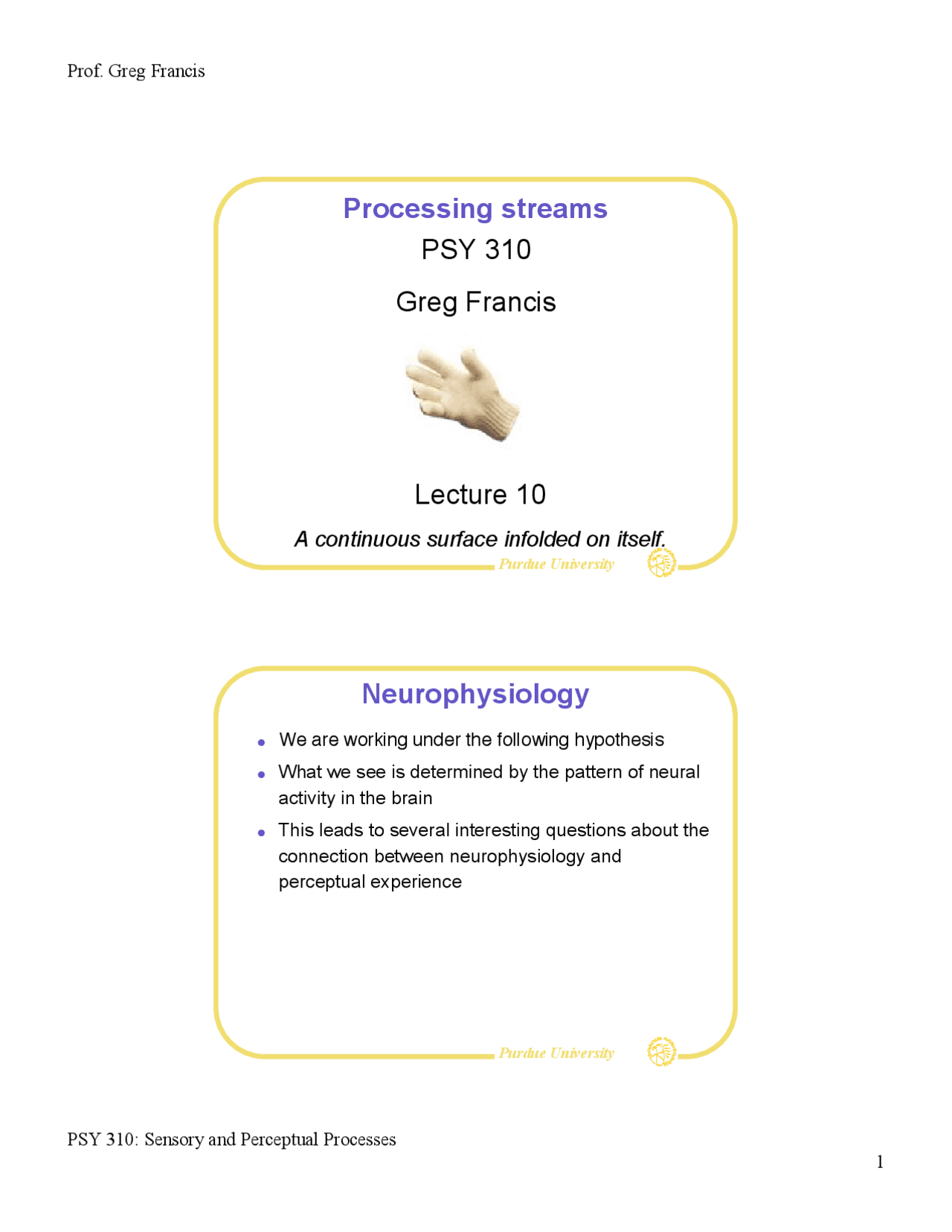 Processing Streams Sensory And Perceptual Processes Lecture Slides