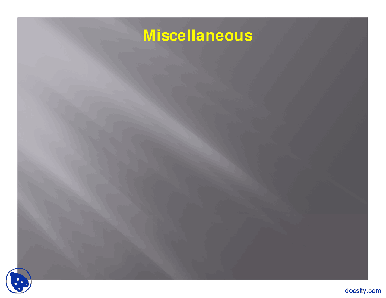 Miscellaneous - Process Design Practice - Lecture Slides - Docsity