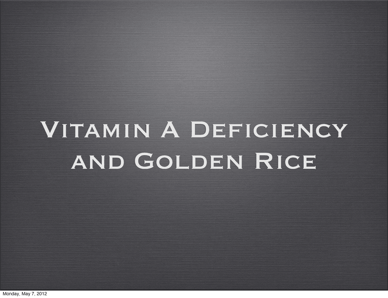 Golden Rice Genes And Society Lecture Slides Docsity