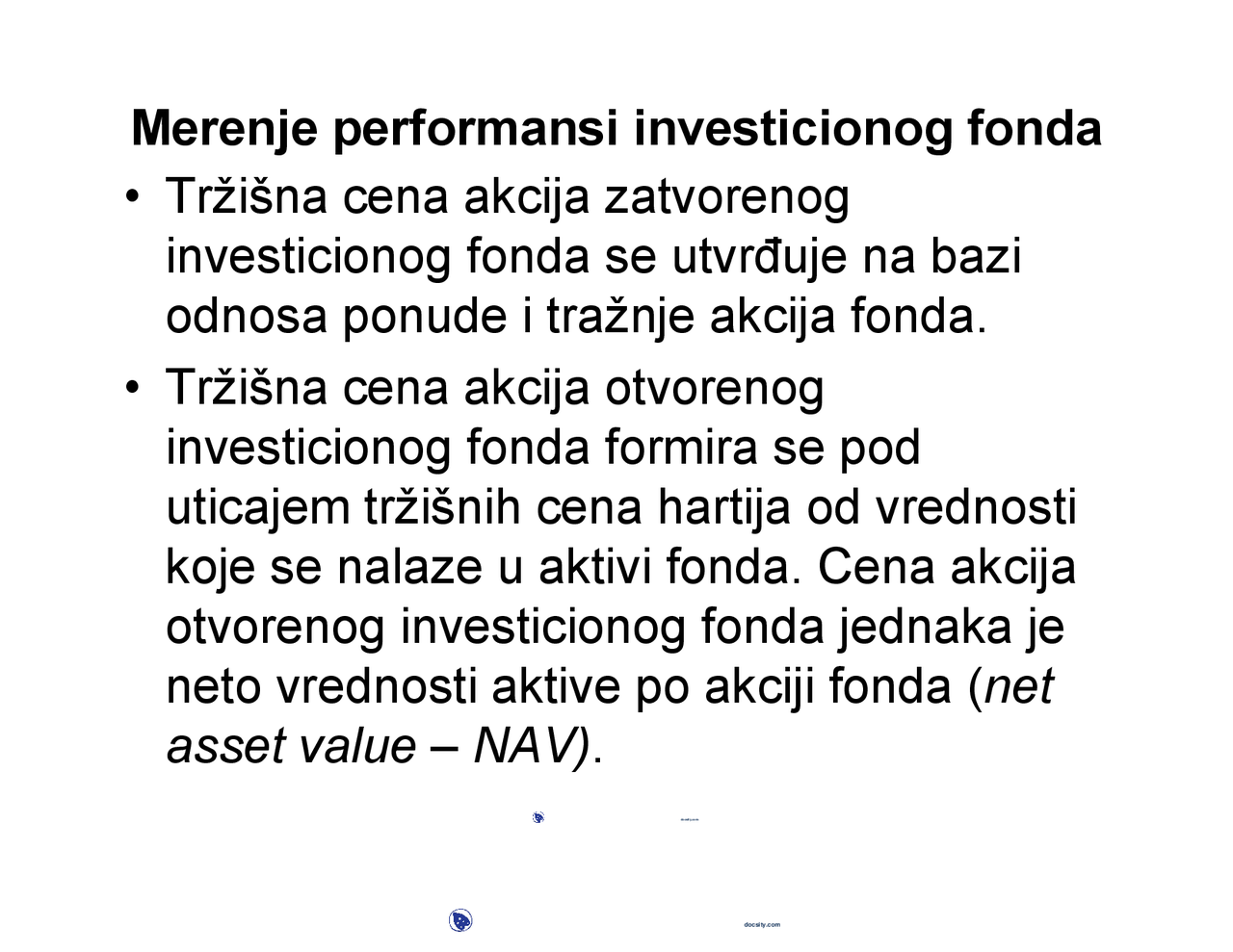 Incesticioni Fond Skripta Finansijski Posrednici Ekonomija Rezime