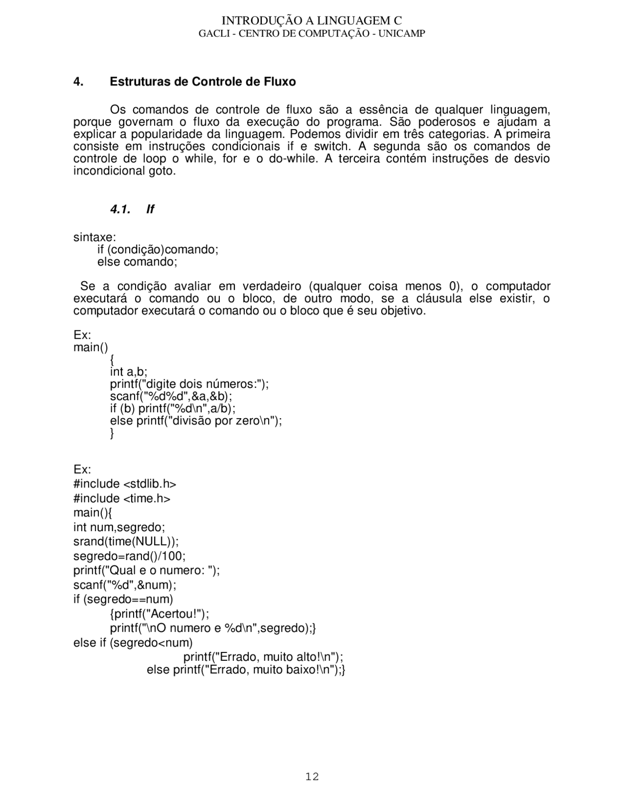 Linguagem C Apostilas Informática Part2 Docsity