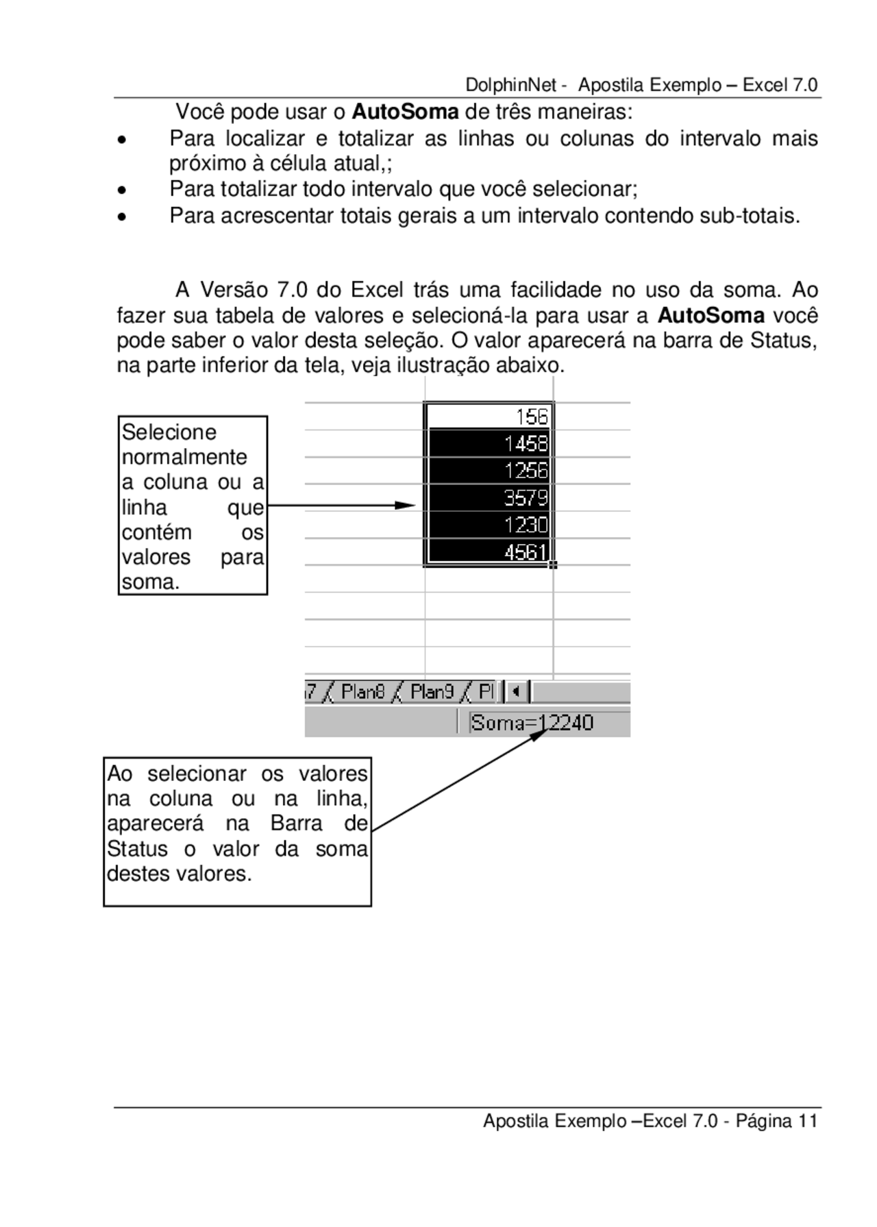 Microsoft Excel 70 Apostilas Informática Part2 Docsity