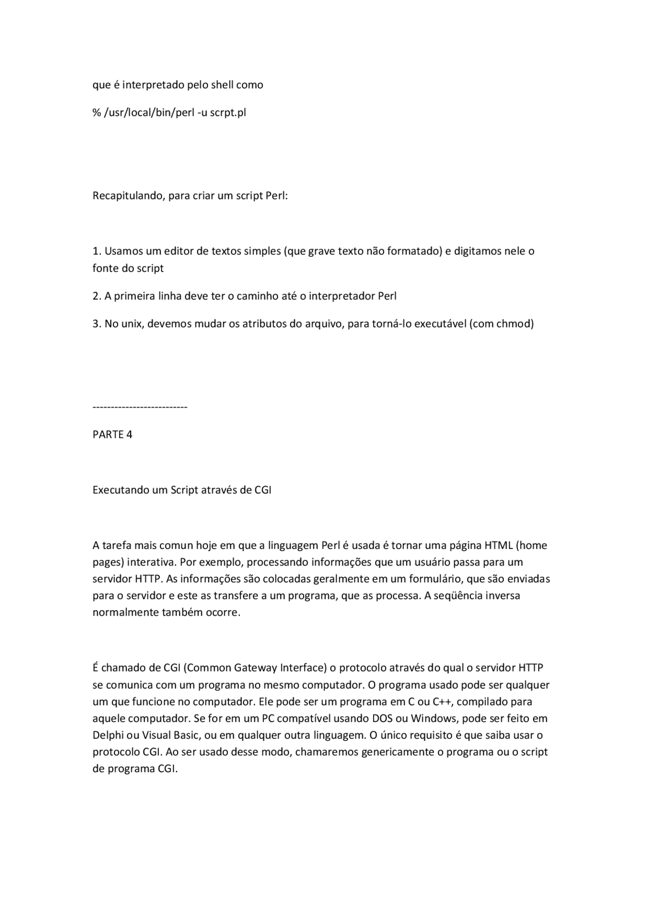 Faq Sobre Perl Apostilas Informática Part2 Docsity