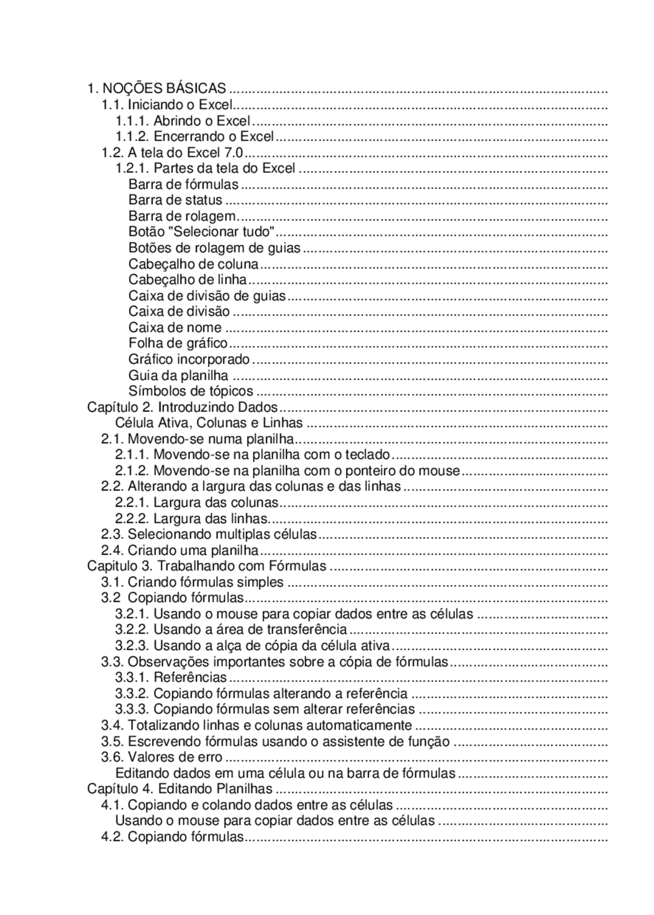 Microsoft Excel 70 Apostilas Informática Part1 Docsity