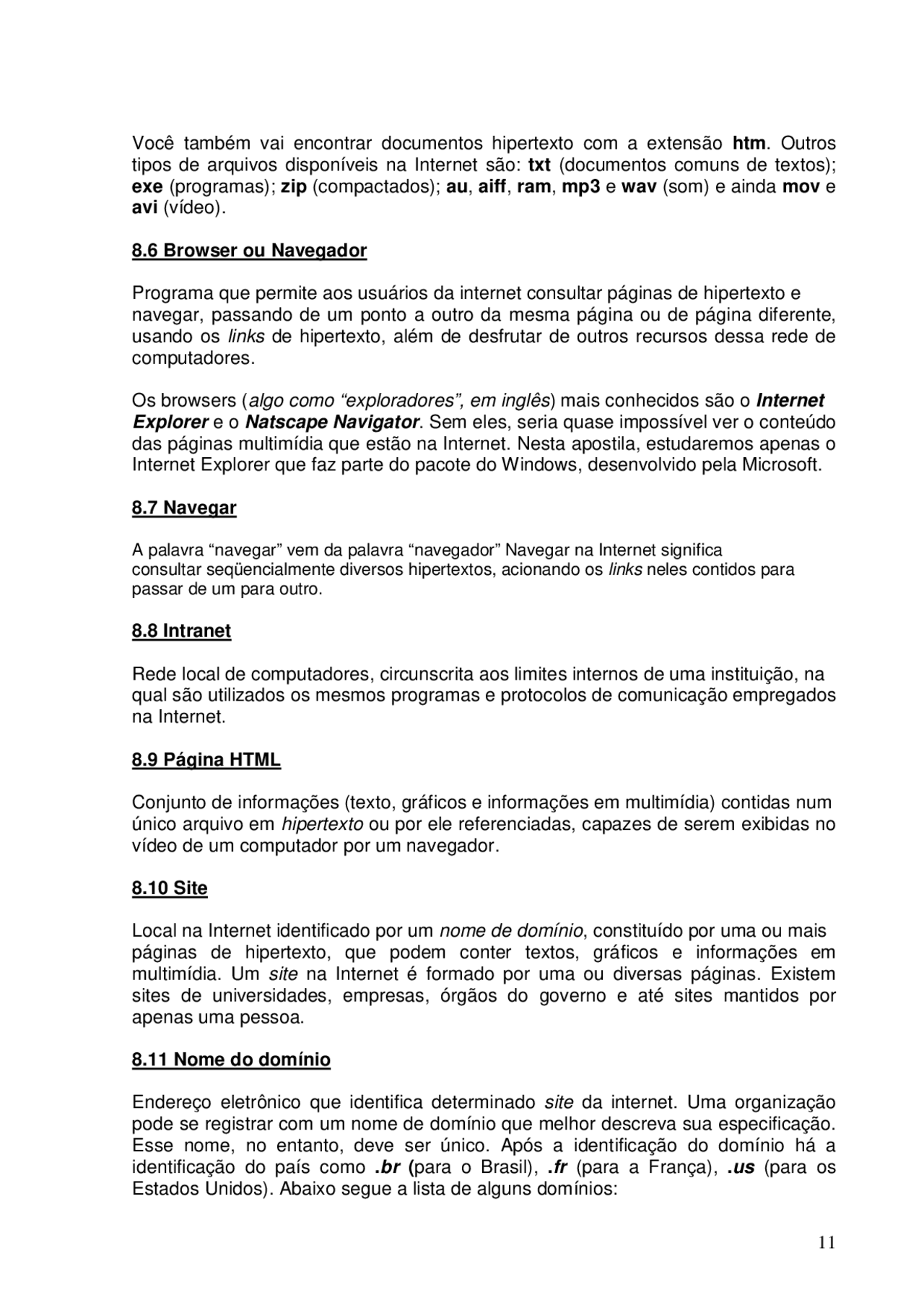 Curso Básico De Internet Apostilas Informática Part2 Docsity
