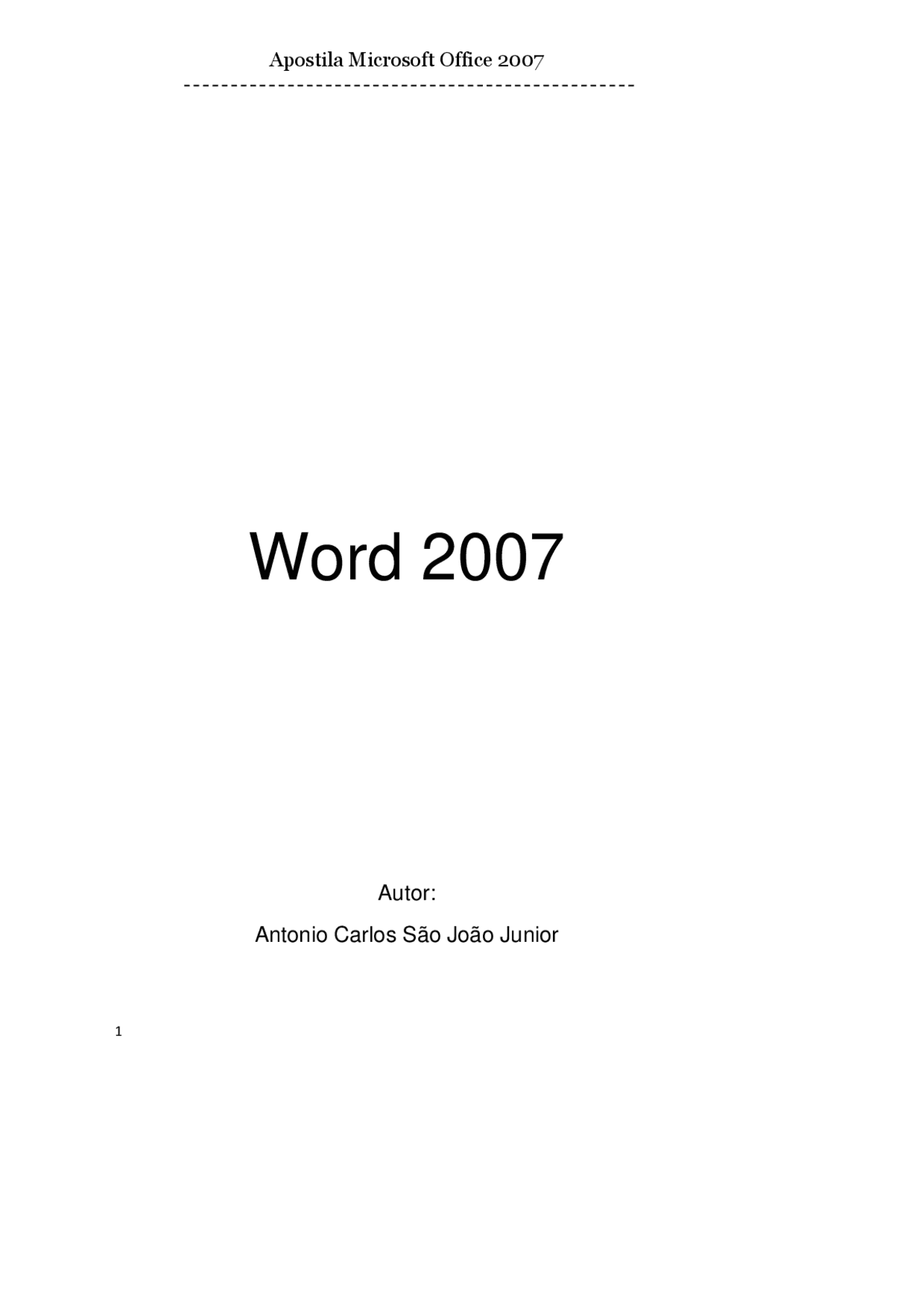 Microsoft Office 2007 Apostilas Informática Part1 Docsity