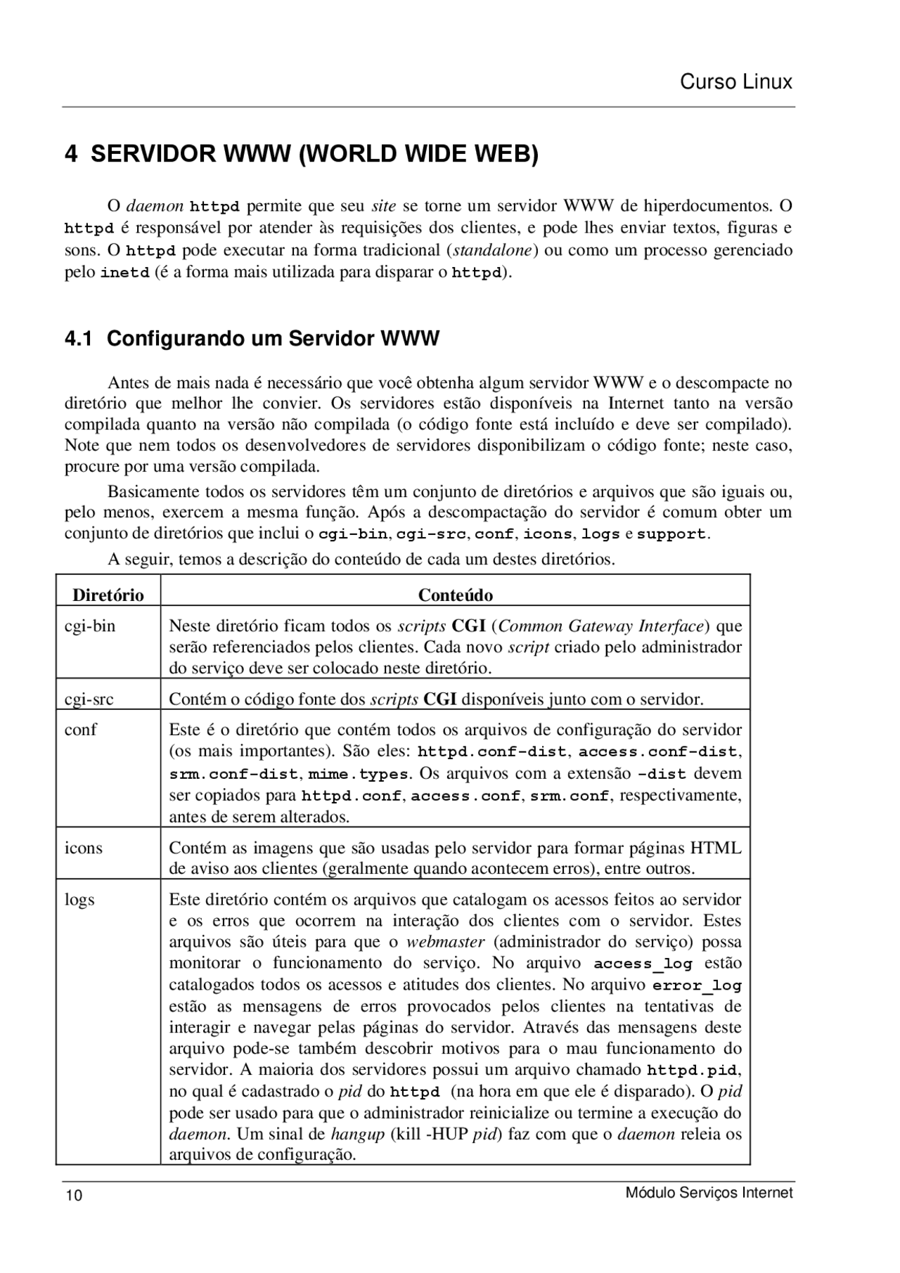 Módulo Serviços Internet Apostilas Informática Part2 Docsity