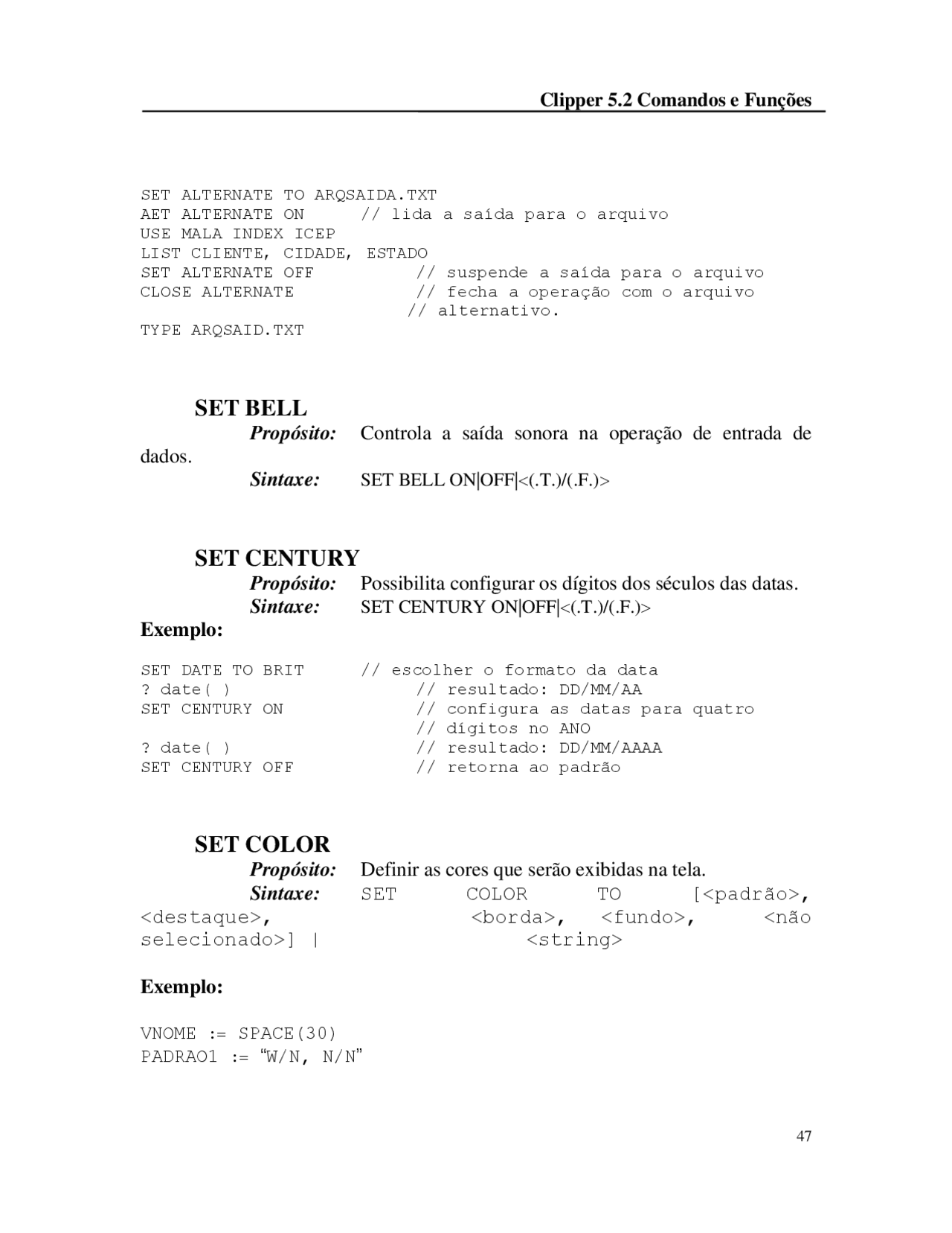 Clipper 52 Comandos E Funções Apostilas Informática Part2 Docsity
