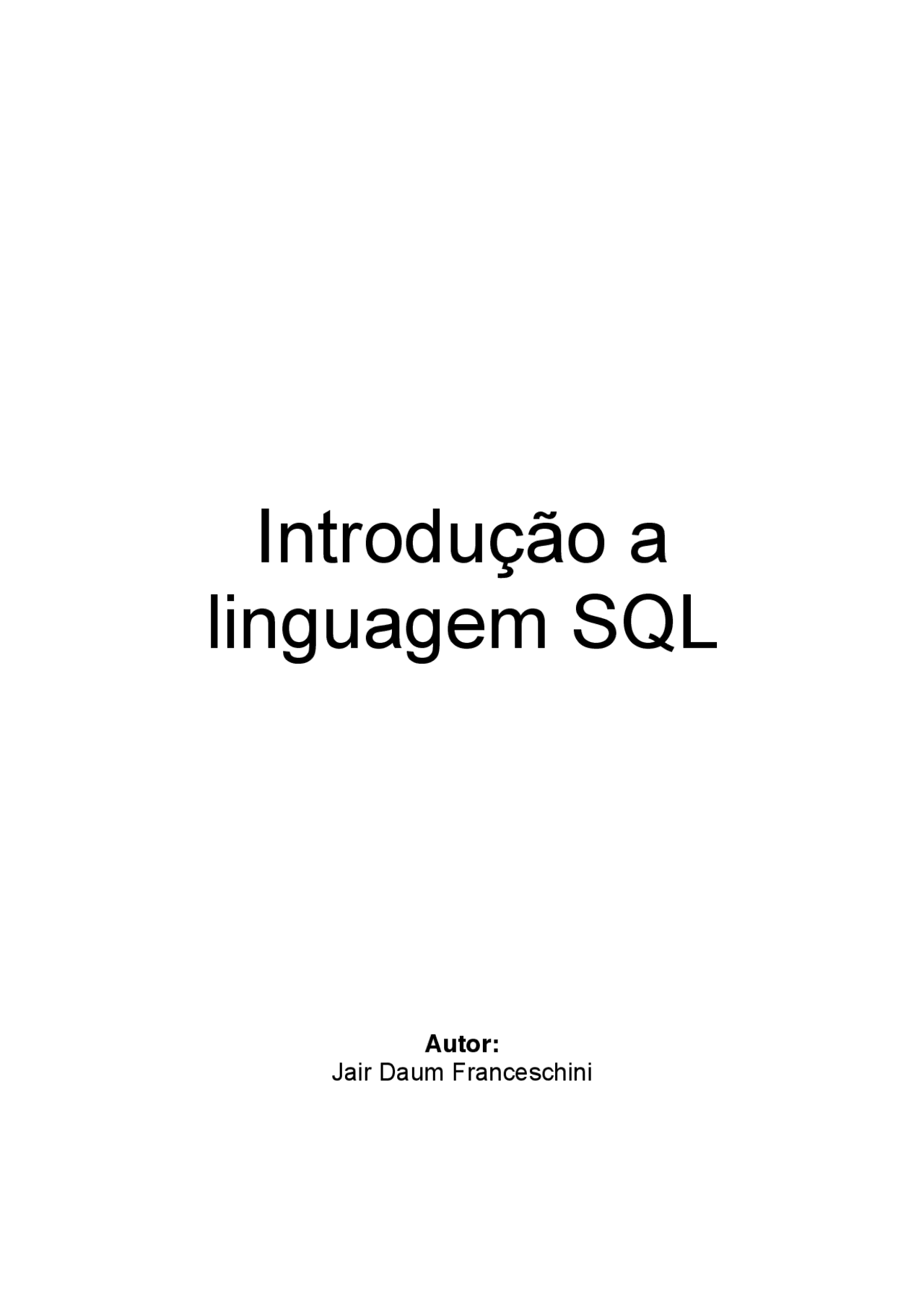 Linguagem Sql Apostilas Informática Part1 Docsity