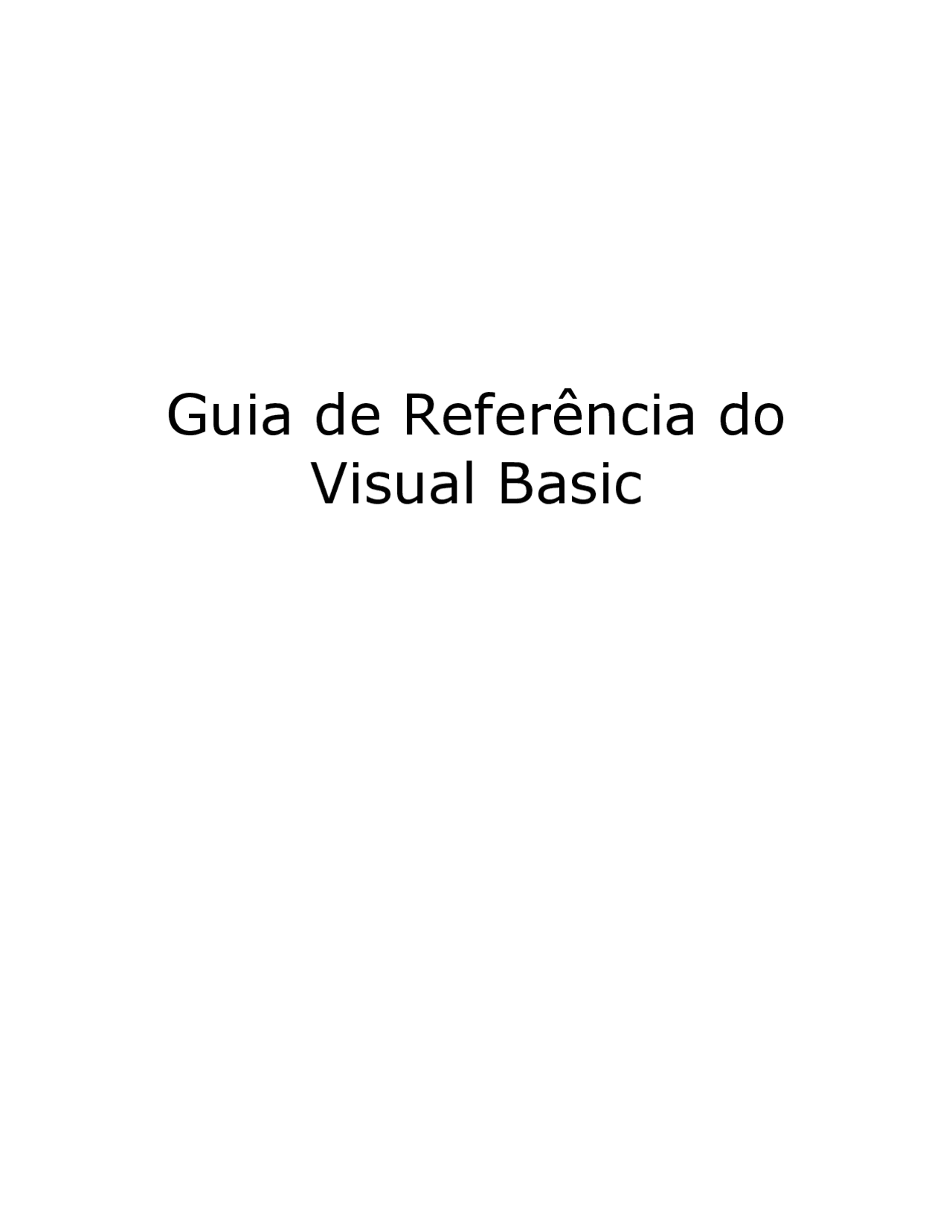 Guia De Referência Do Visual Basic Apostilas Informática Part1