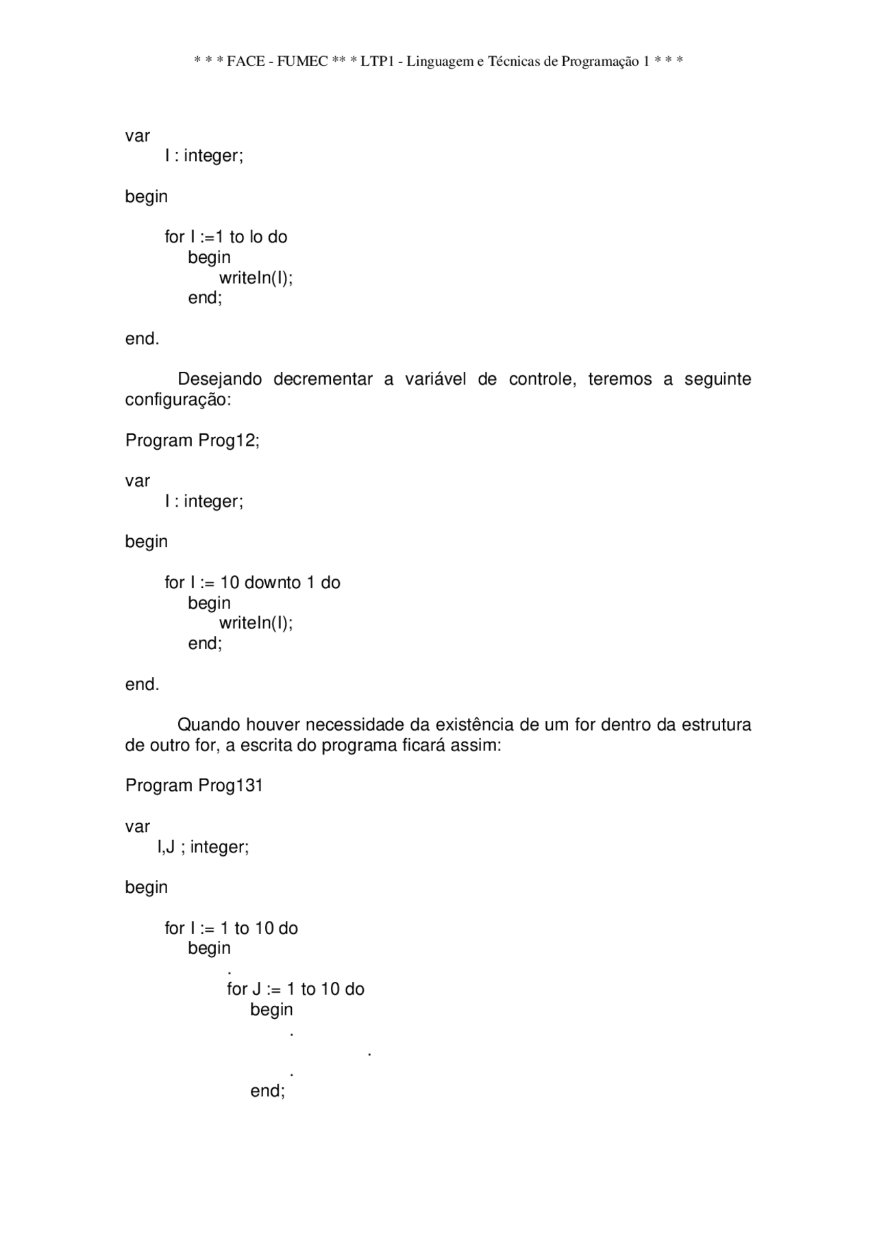 Pascal Ii Apostilas Informática Part2 Docsity