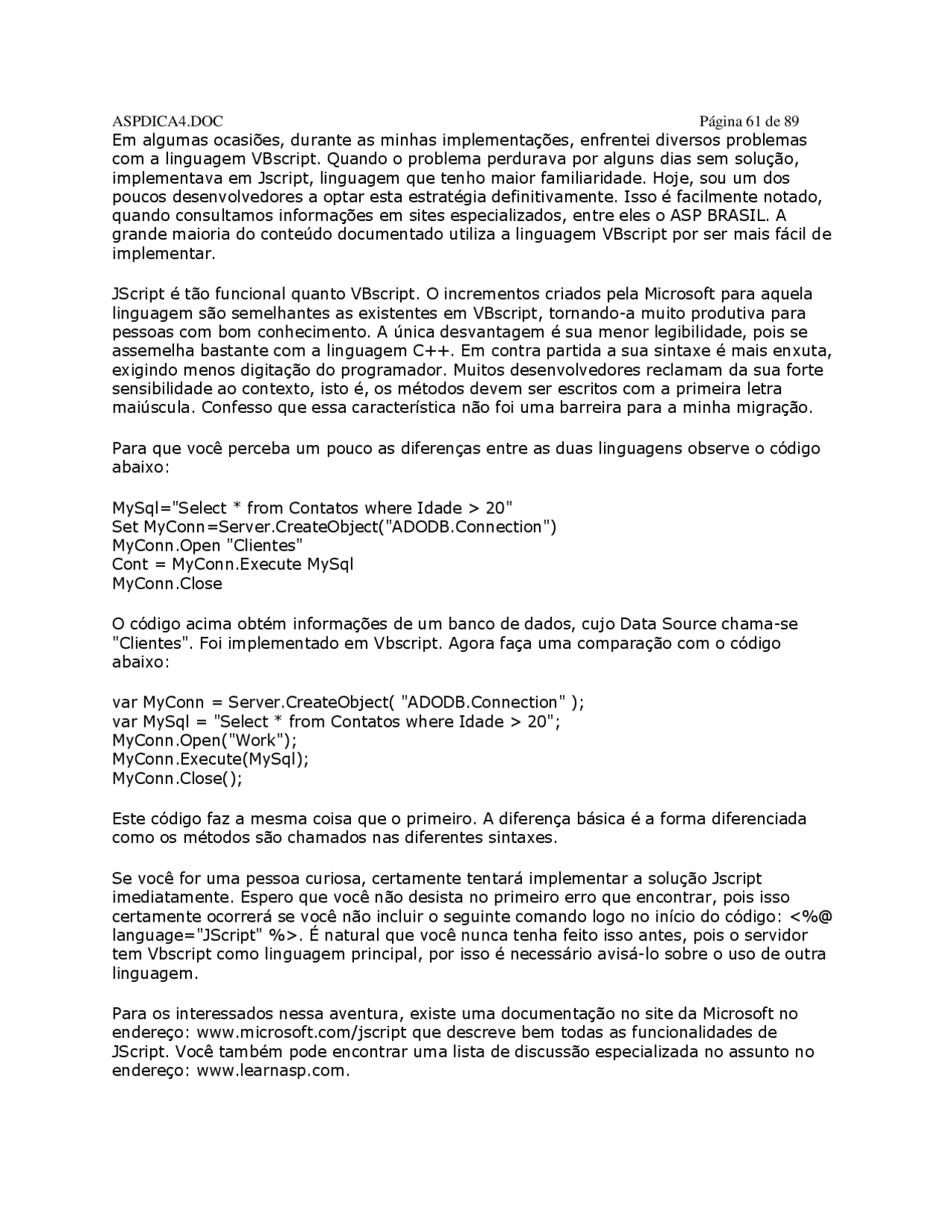 Dicas Active Server Pages Iii Apostilas Informática Part3 Docsity