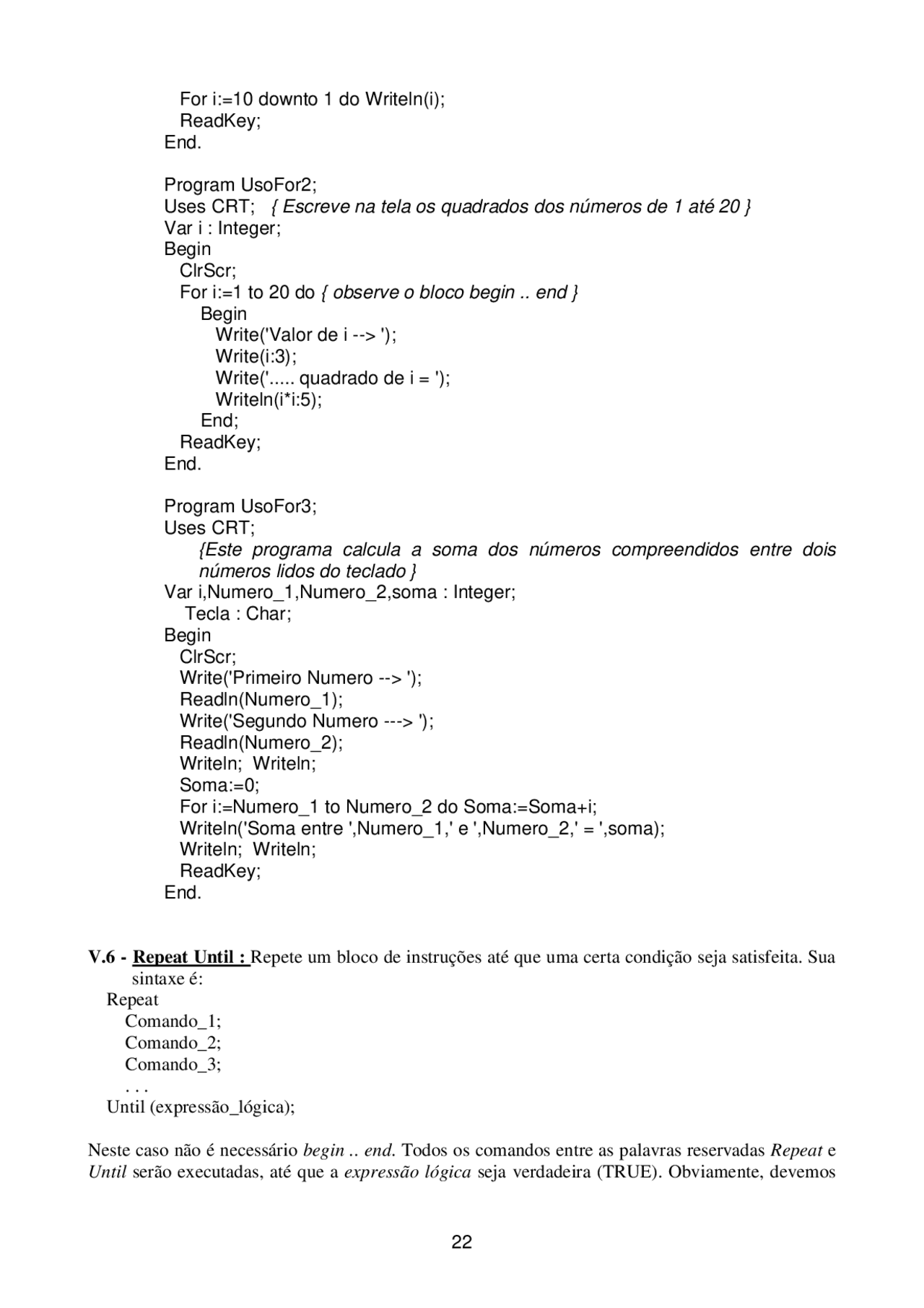Linguagem Pascal Apostilas Informática Part2 Docsity