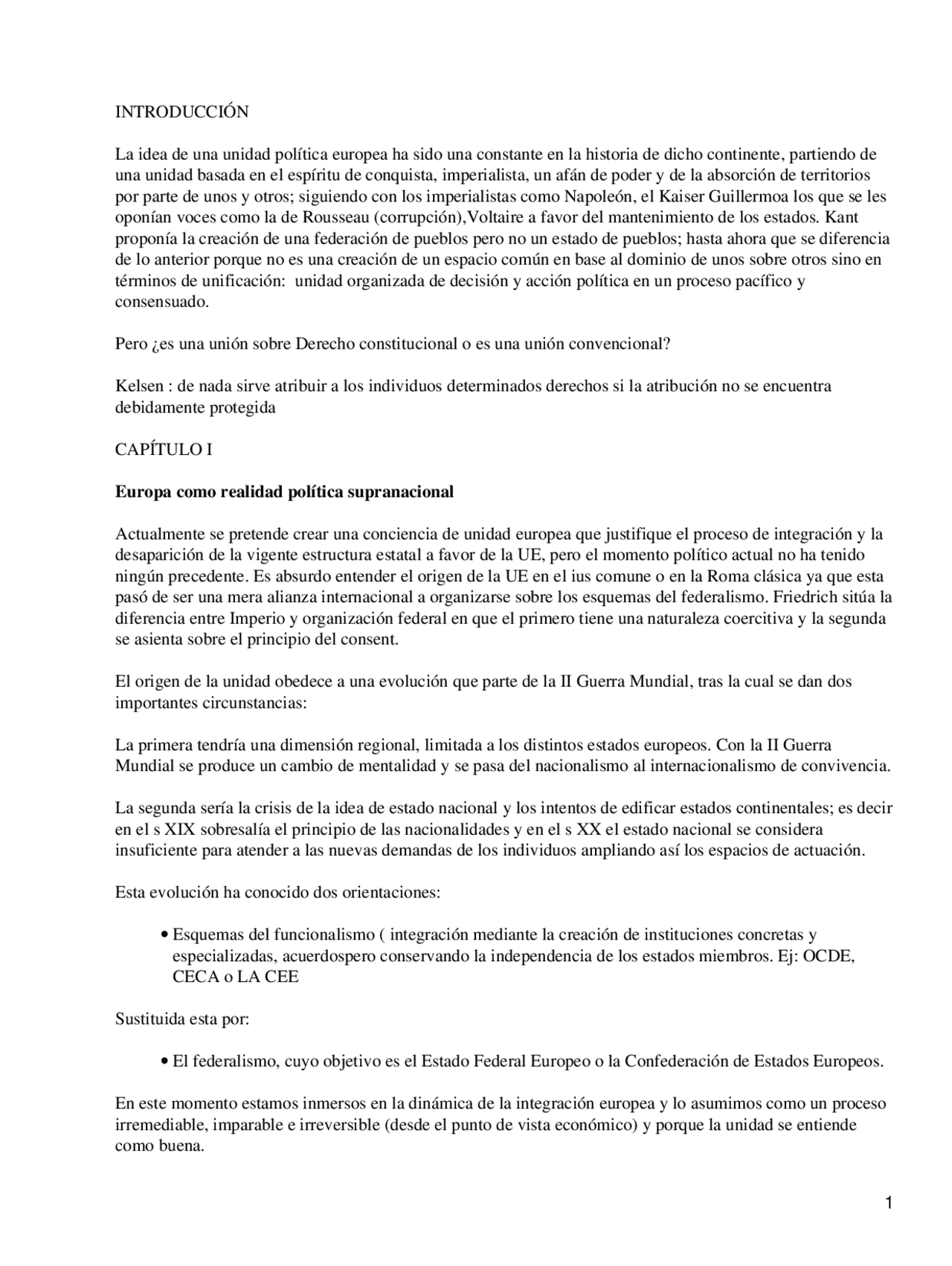 Unión Europea Apuntes Derecho Comunitario Docsity
