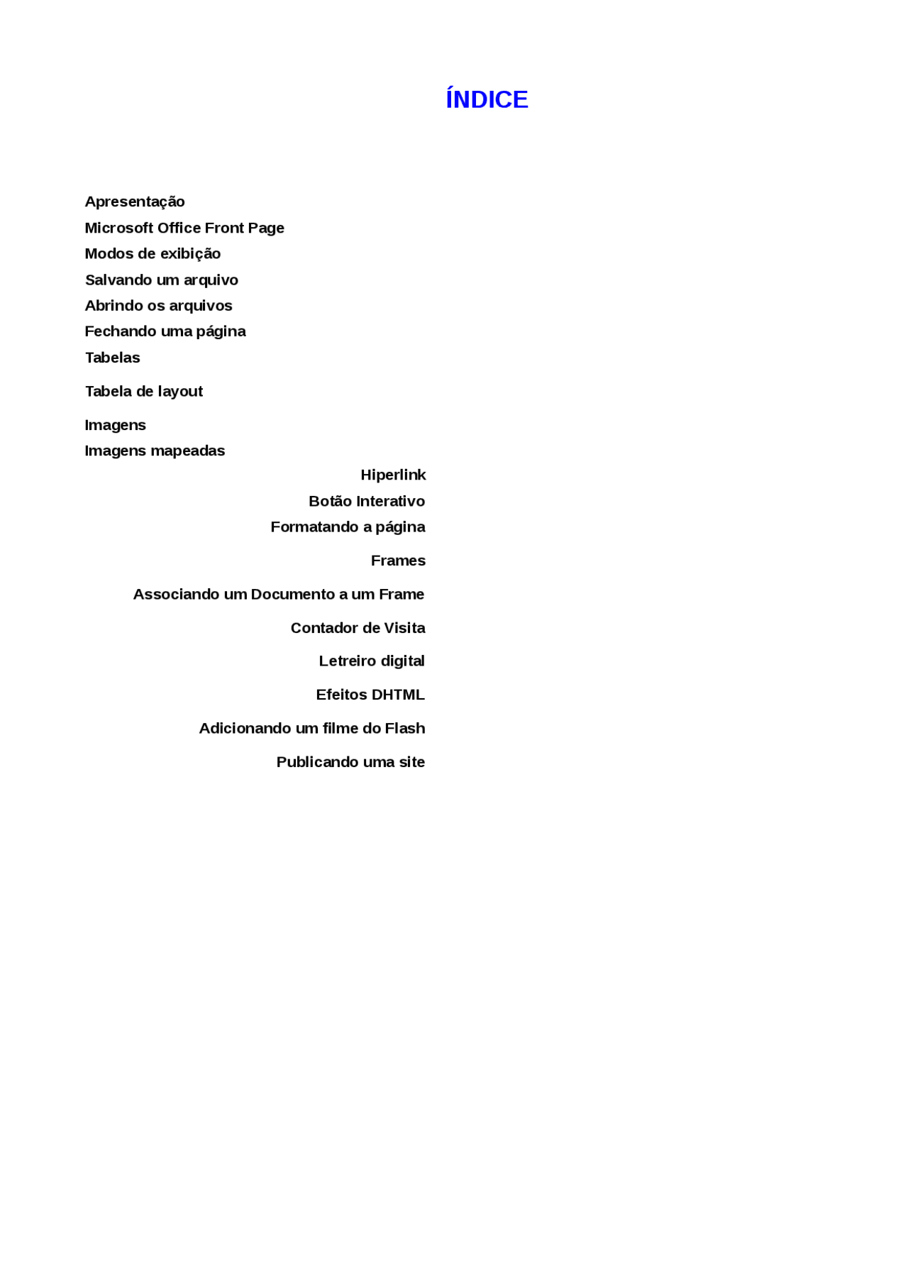 Microsoft Office Front Page 2003 - Apostilas - Informática - Docsity